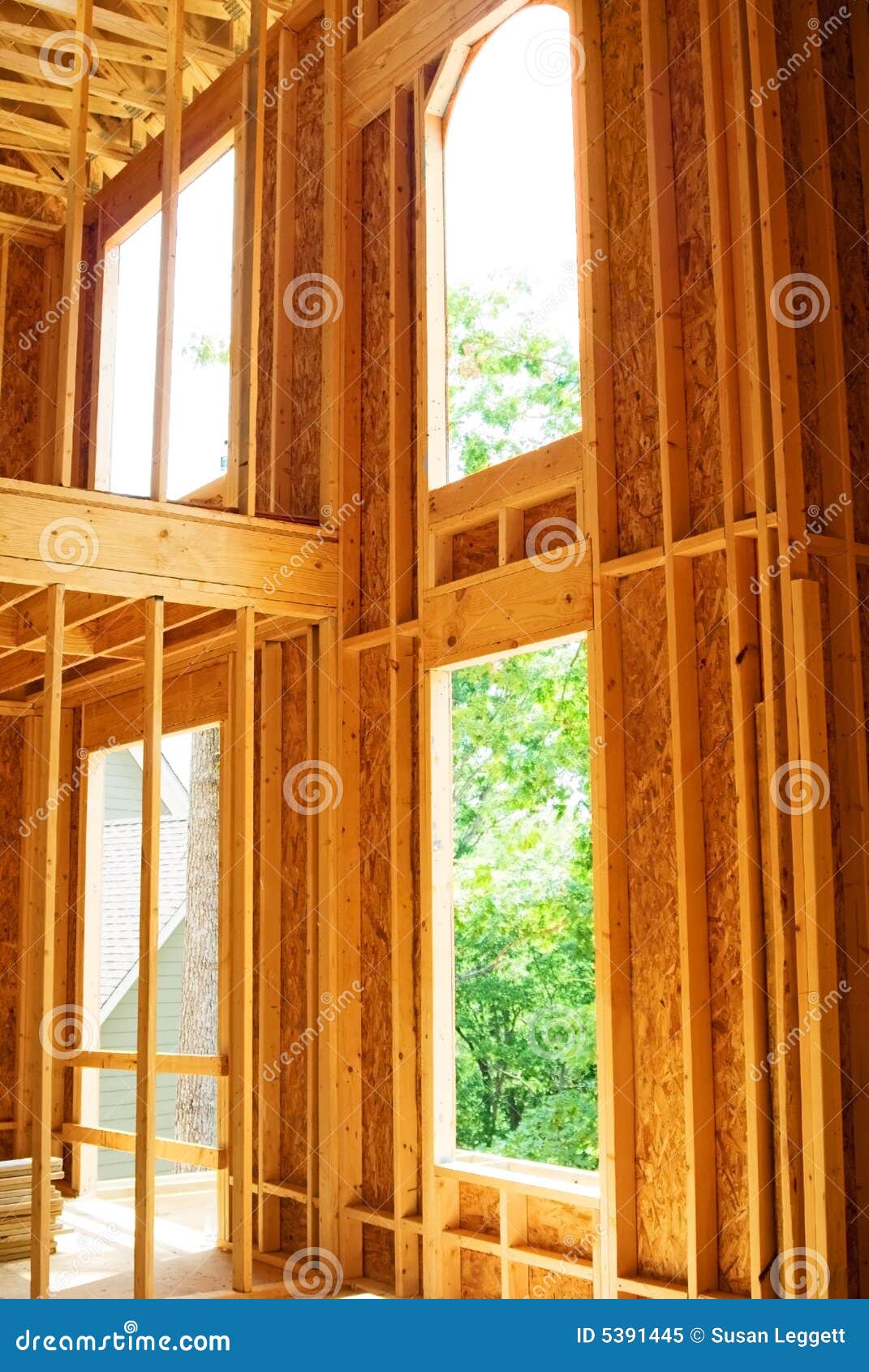 New Construction/Windows stock image. Image of messy, studs - 5391445