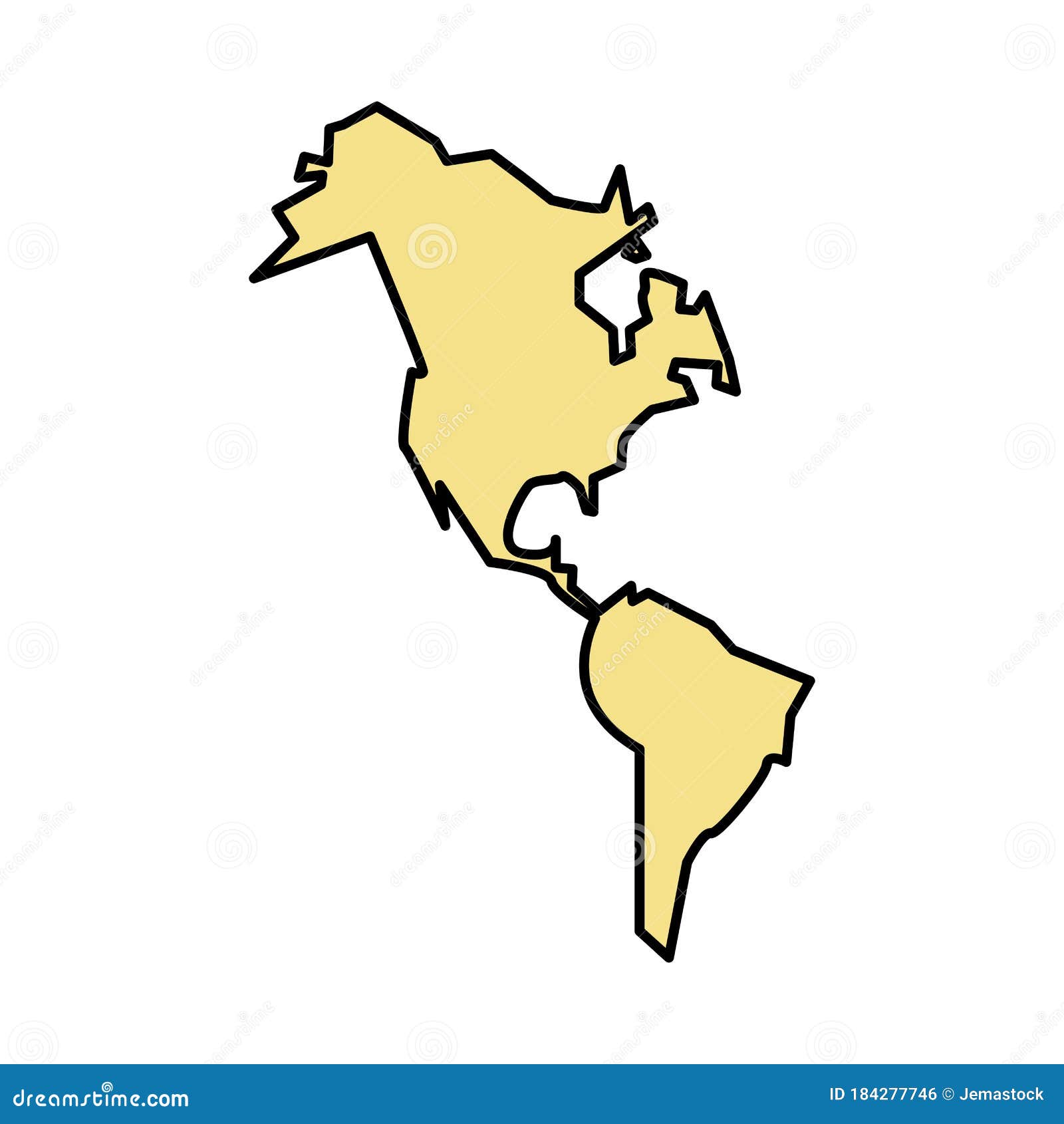 New Continent American Isolated Icon Stock Vector - Illustration of ...