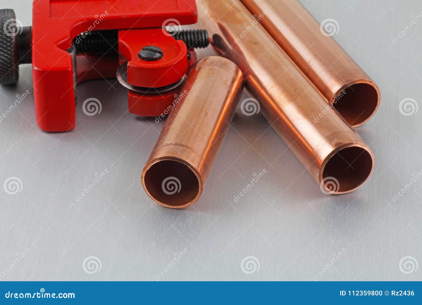 New Copper Pipework Being Constructed Stock Photo - Image of domestic ...