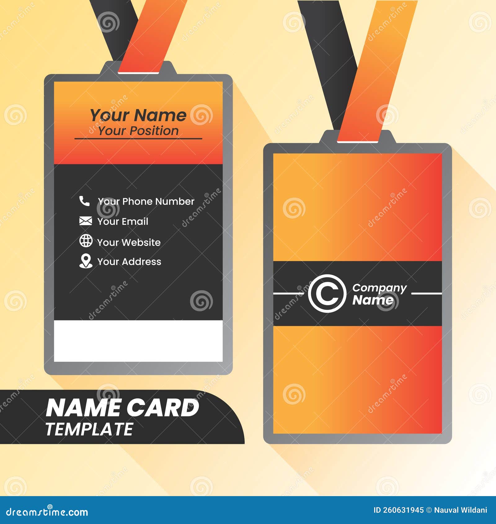 Corporate Name Card - Creative and Clean Modern Name Card Template ...