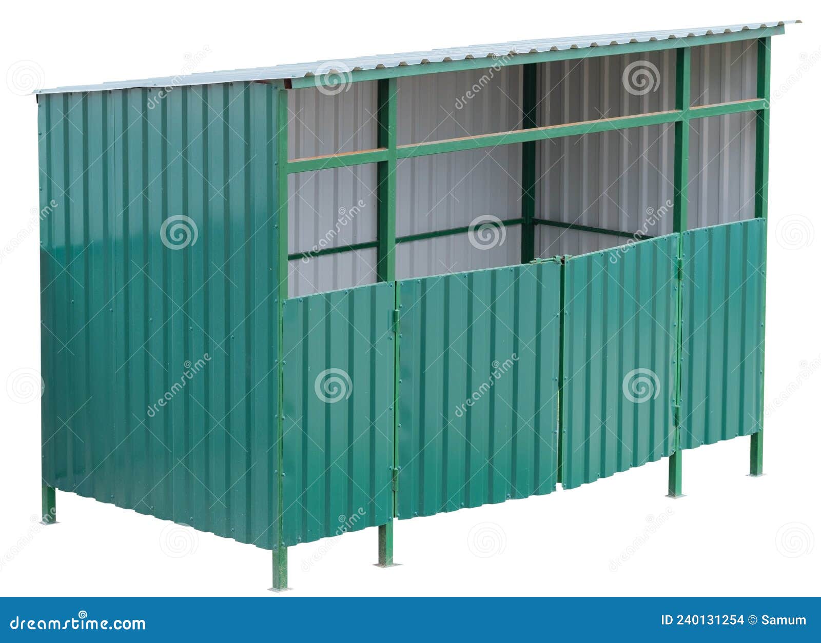 Covered Area for Garbage Containers Stock Photo - Image of environment ...