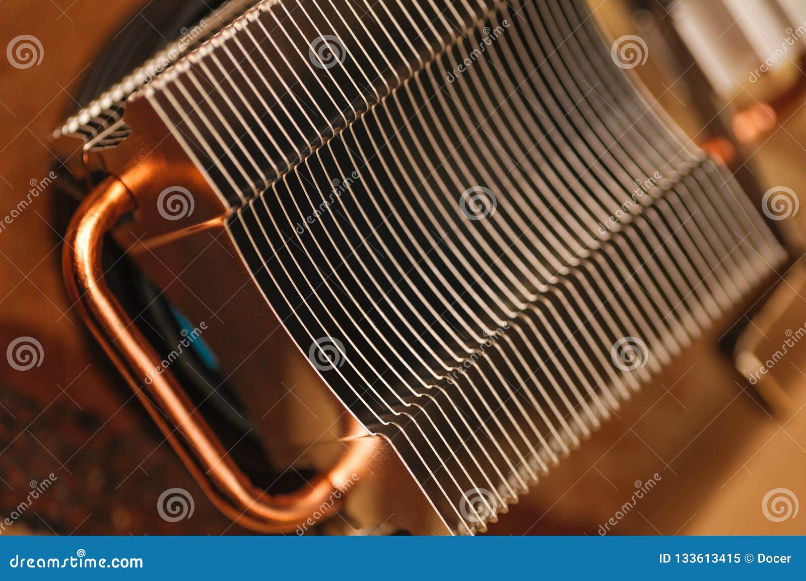 New CPU fan with radiator stock image. Image of circuit - 133613415