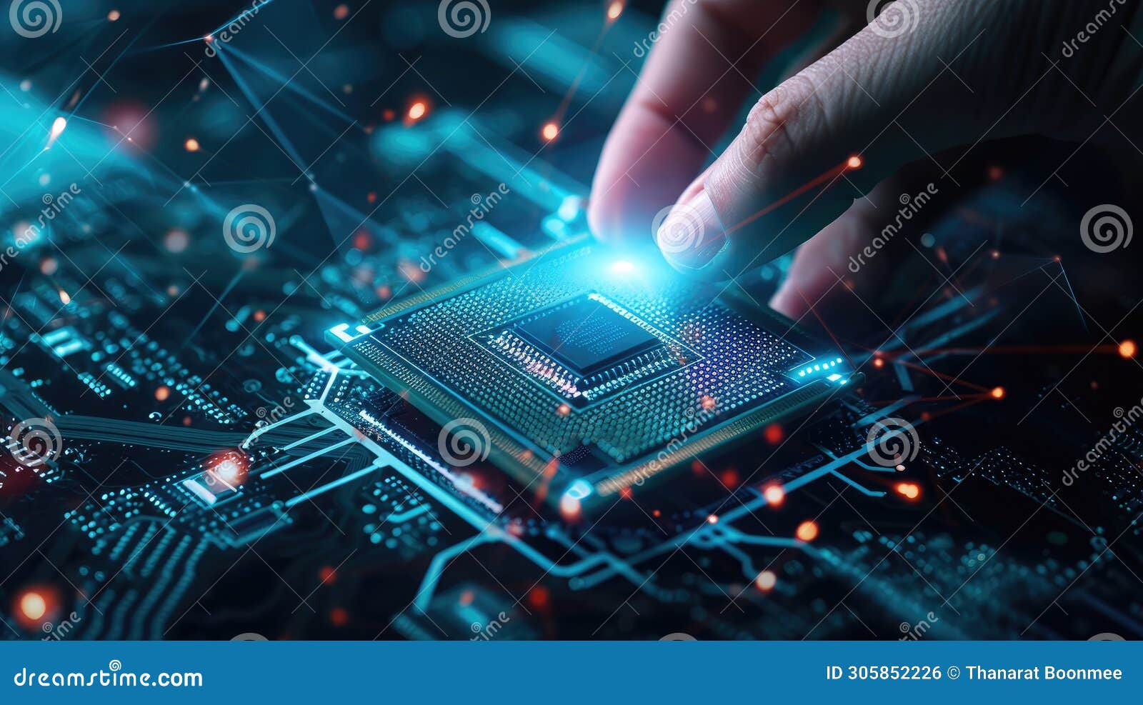 A New CPU Technology Concept with a Hand Holding a New Generation CPU ...