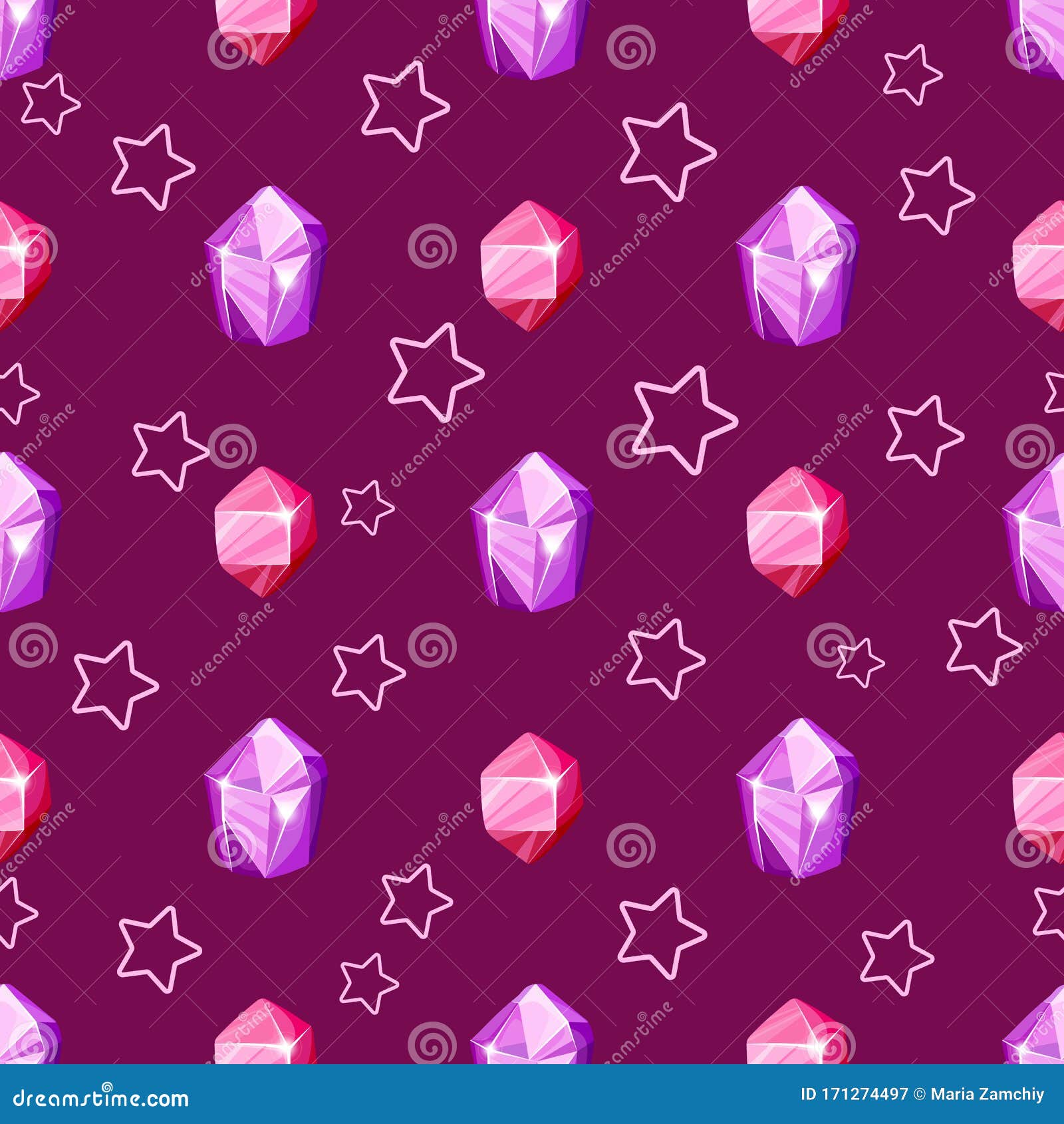 New Crystals Set and Patterns Stock Vector - Illustration of geometry ...