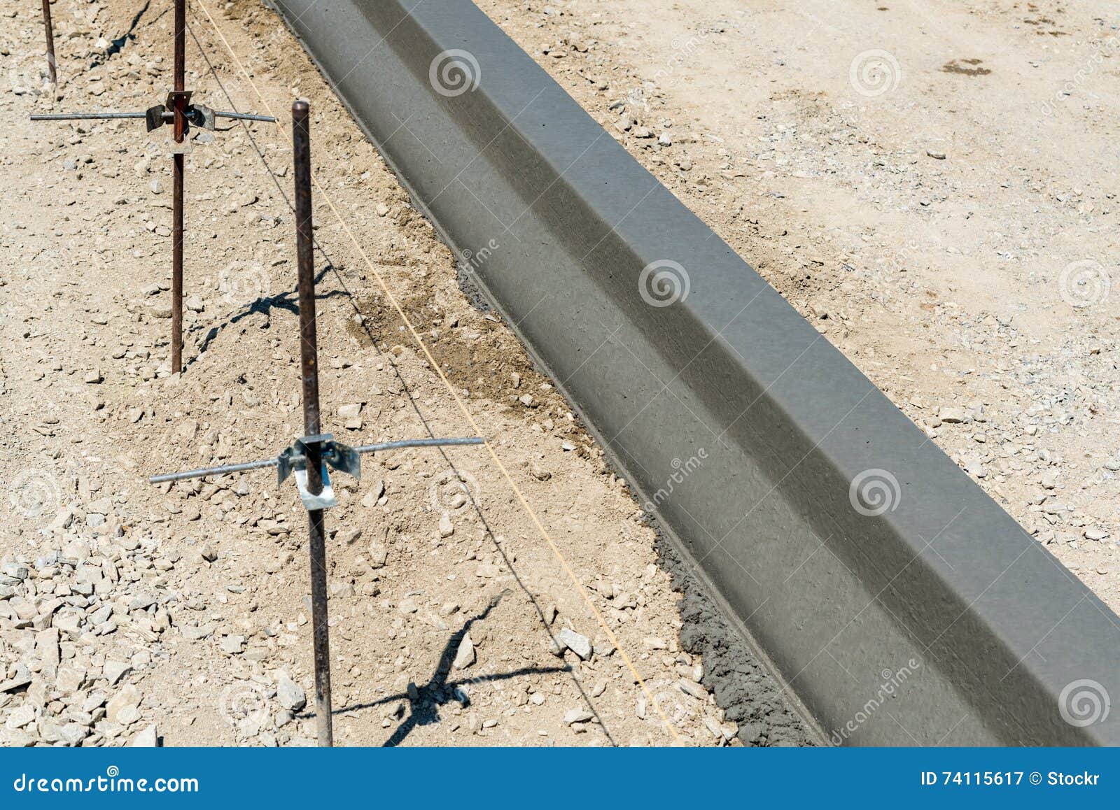 New curb construction stock image. Image of close, machinery - 74115617