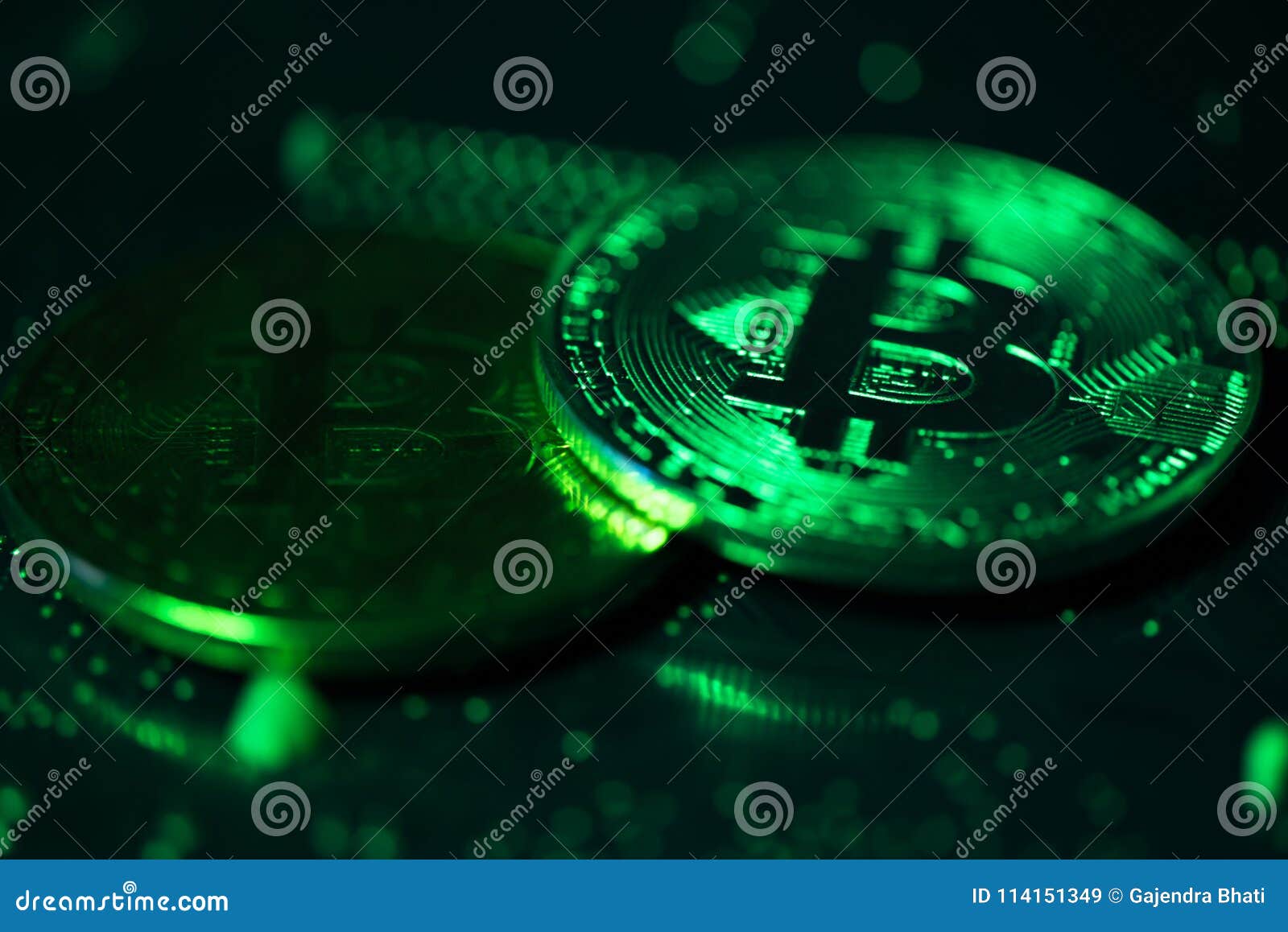 New Currency Bit Coin Trending in Technology Stock Image - Image of ...
