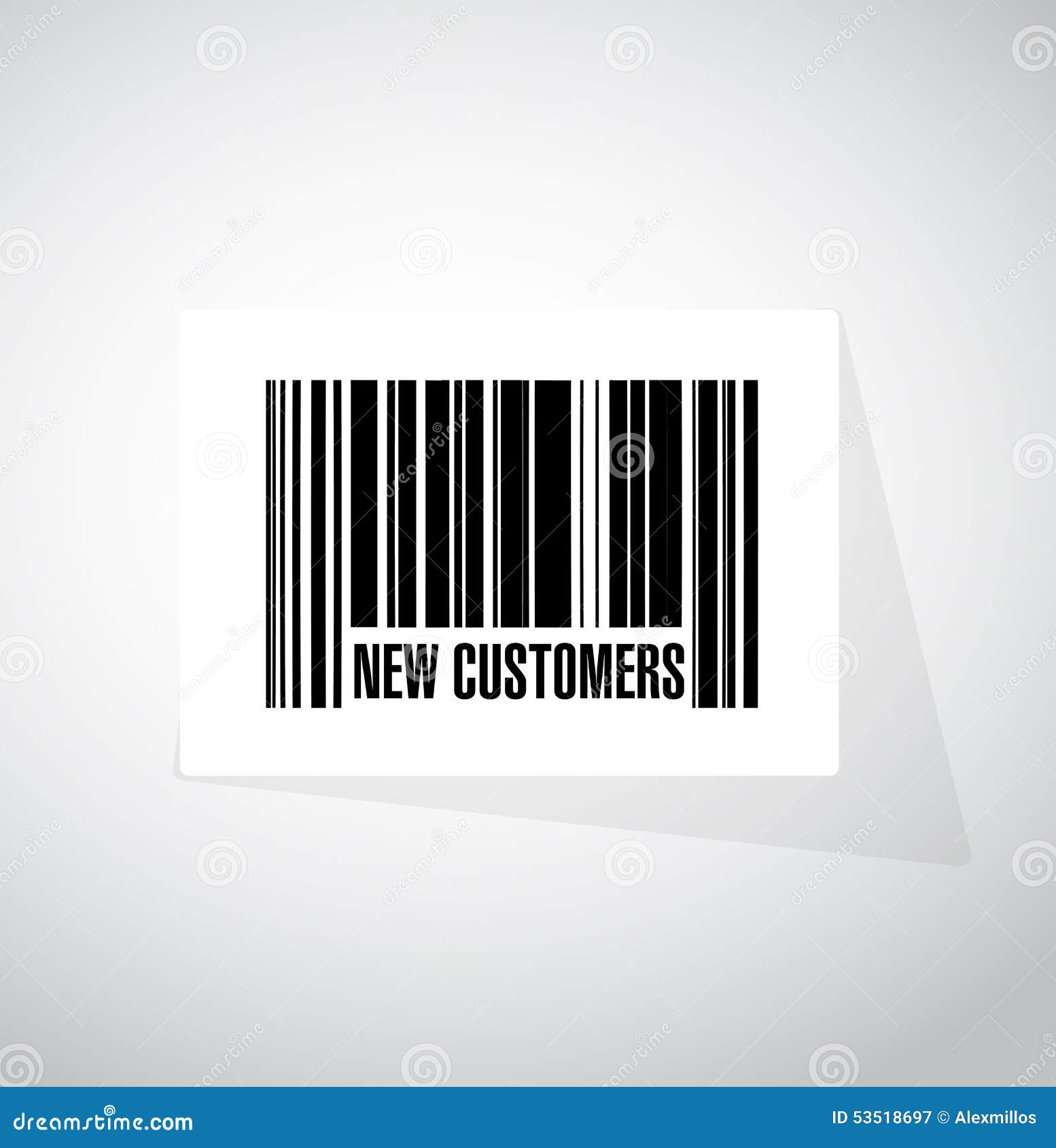 New Customer Bar Code Sign Concept Stock Illustration - Illustration of ...