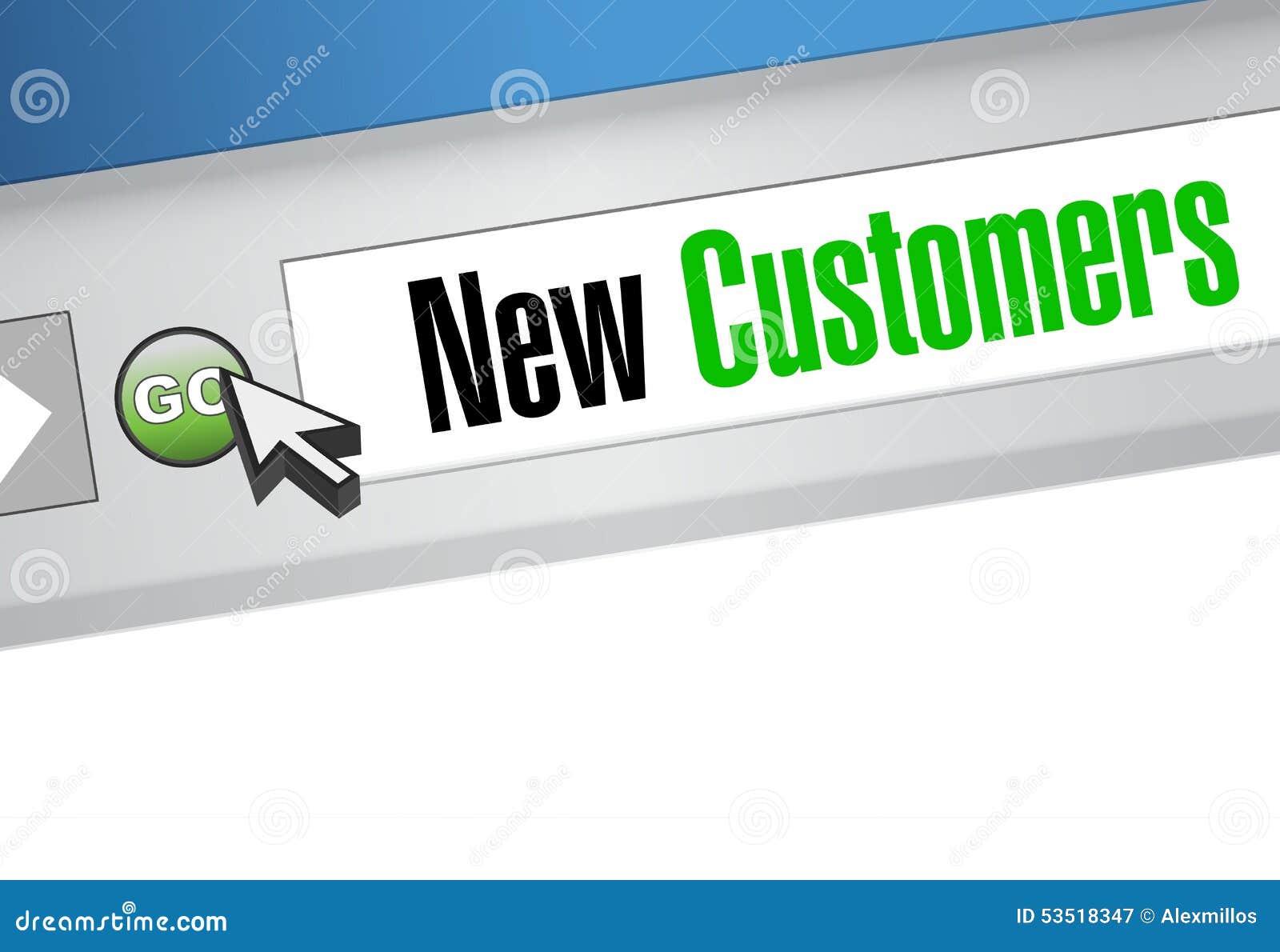 New Customer Browser Sign Concept Stock Illustration - Illustration of ...