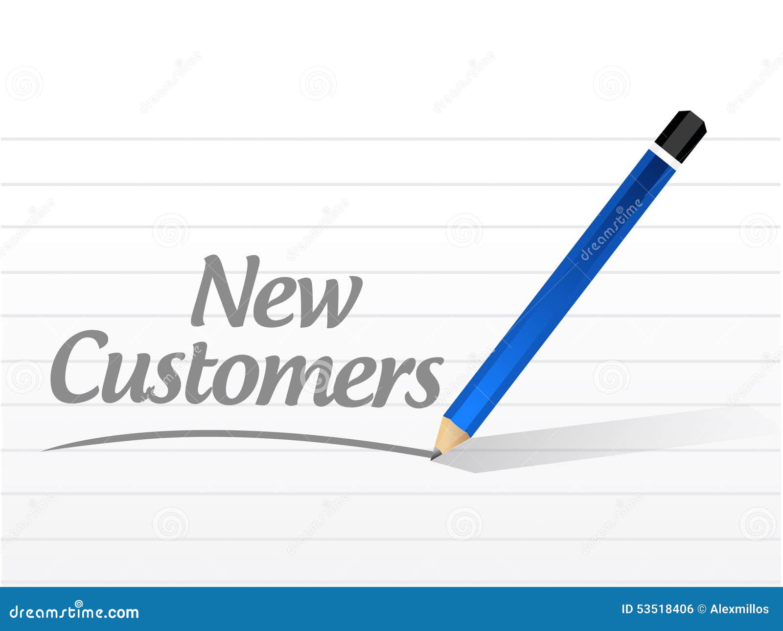 New Customer Message Sign Concept Stock Illustration - Illustration of ...
