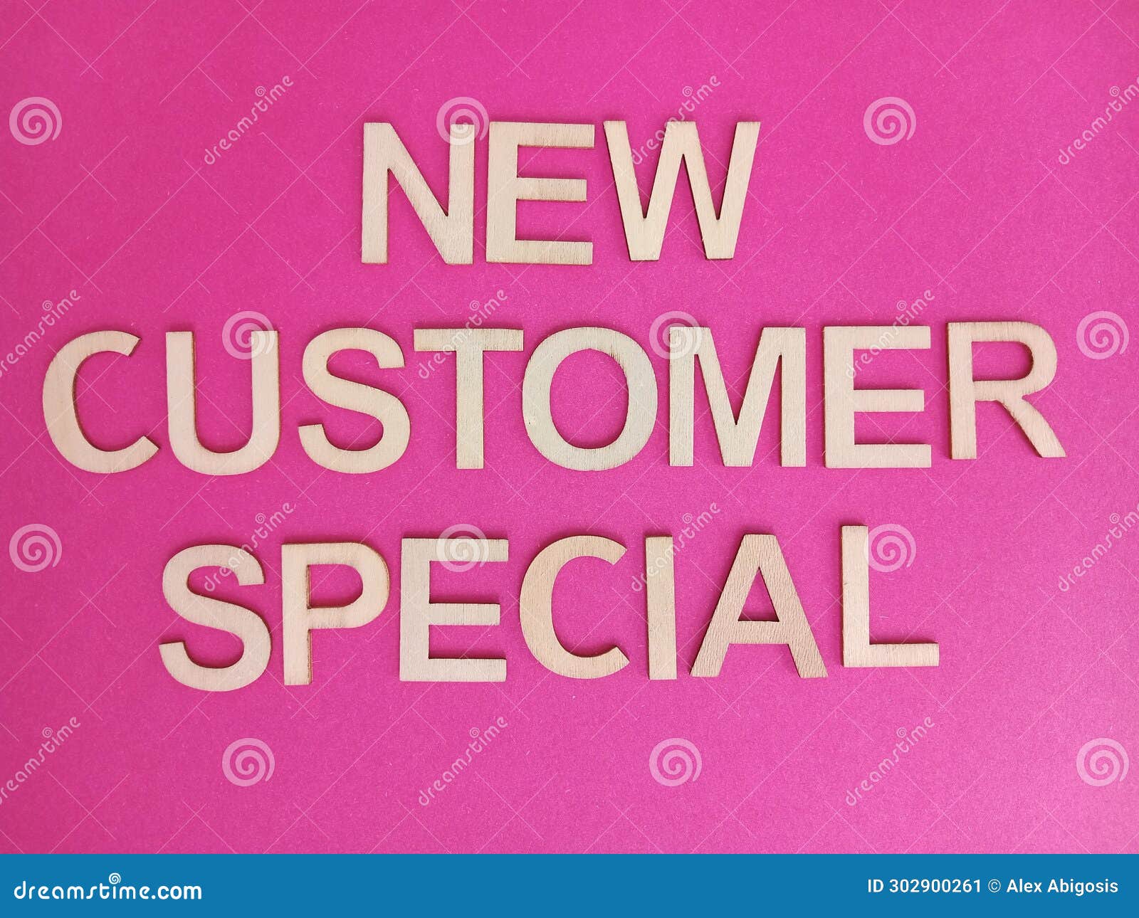 New Customer Special Sign on a Pink Background Stock Image - Image of ...
