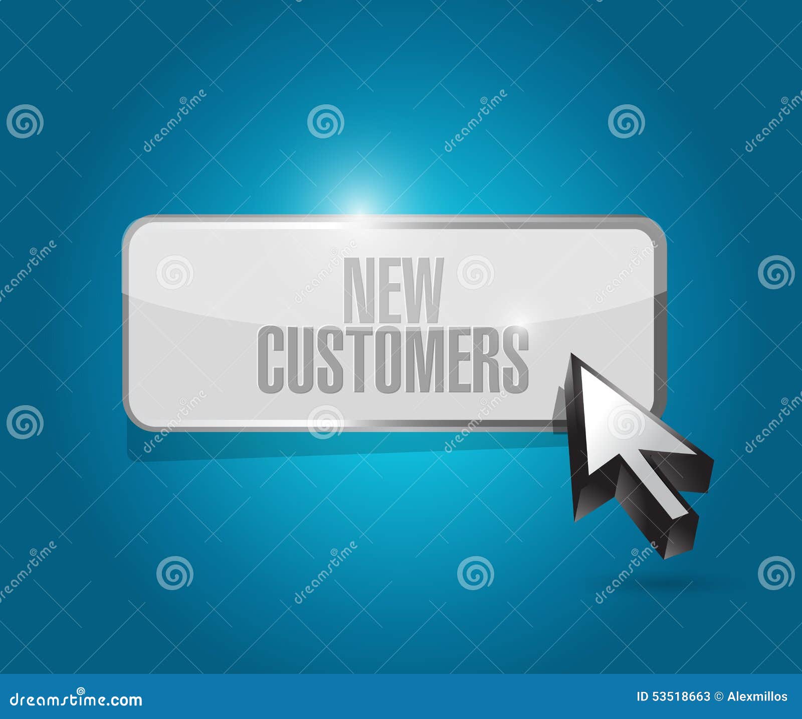 New Customers Button Sign Concept Stock Illustration - Illustration of ...