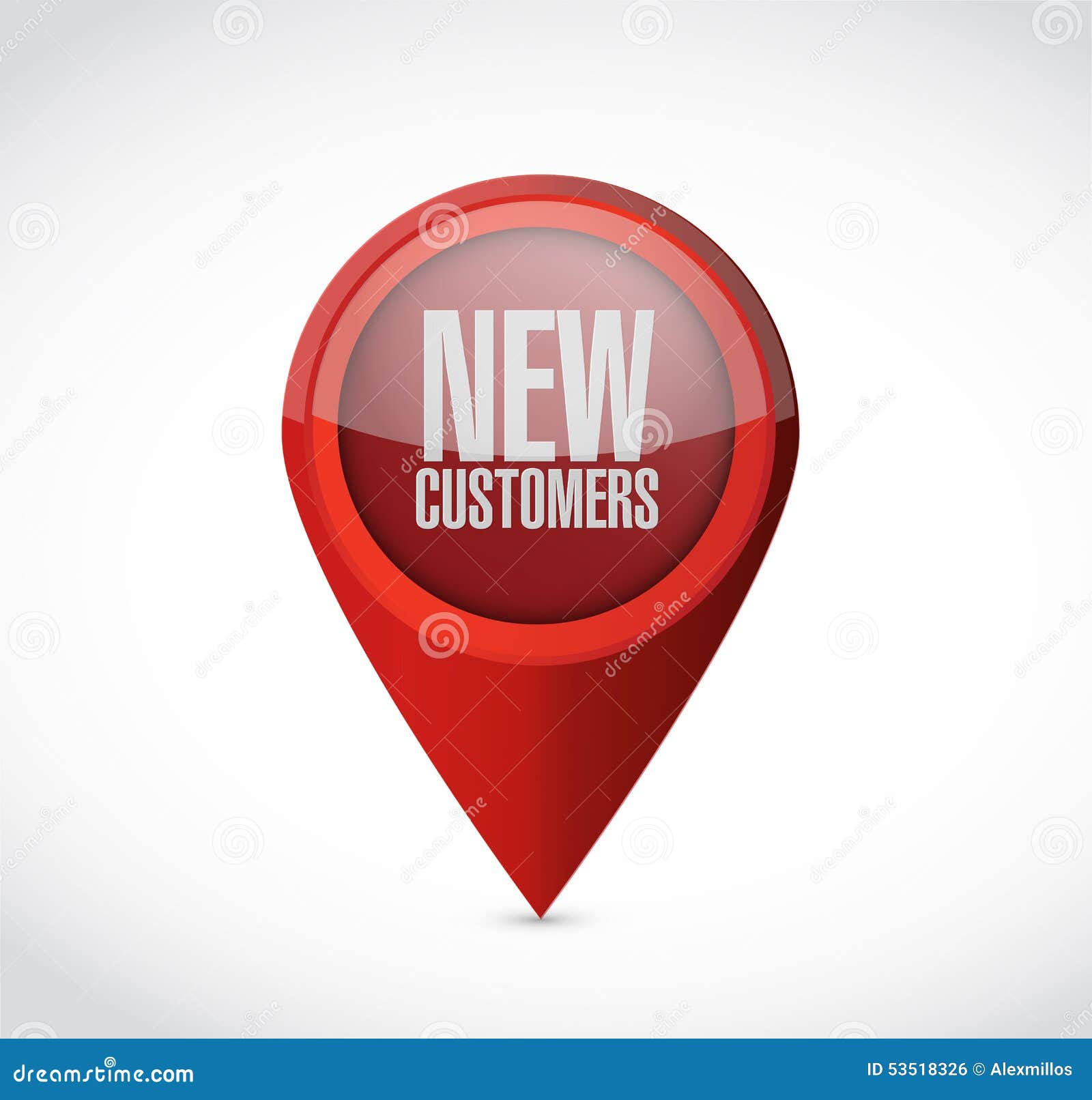 New Customers Pointer Sign Concept Stock Illustration - Illustration of ...