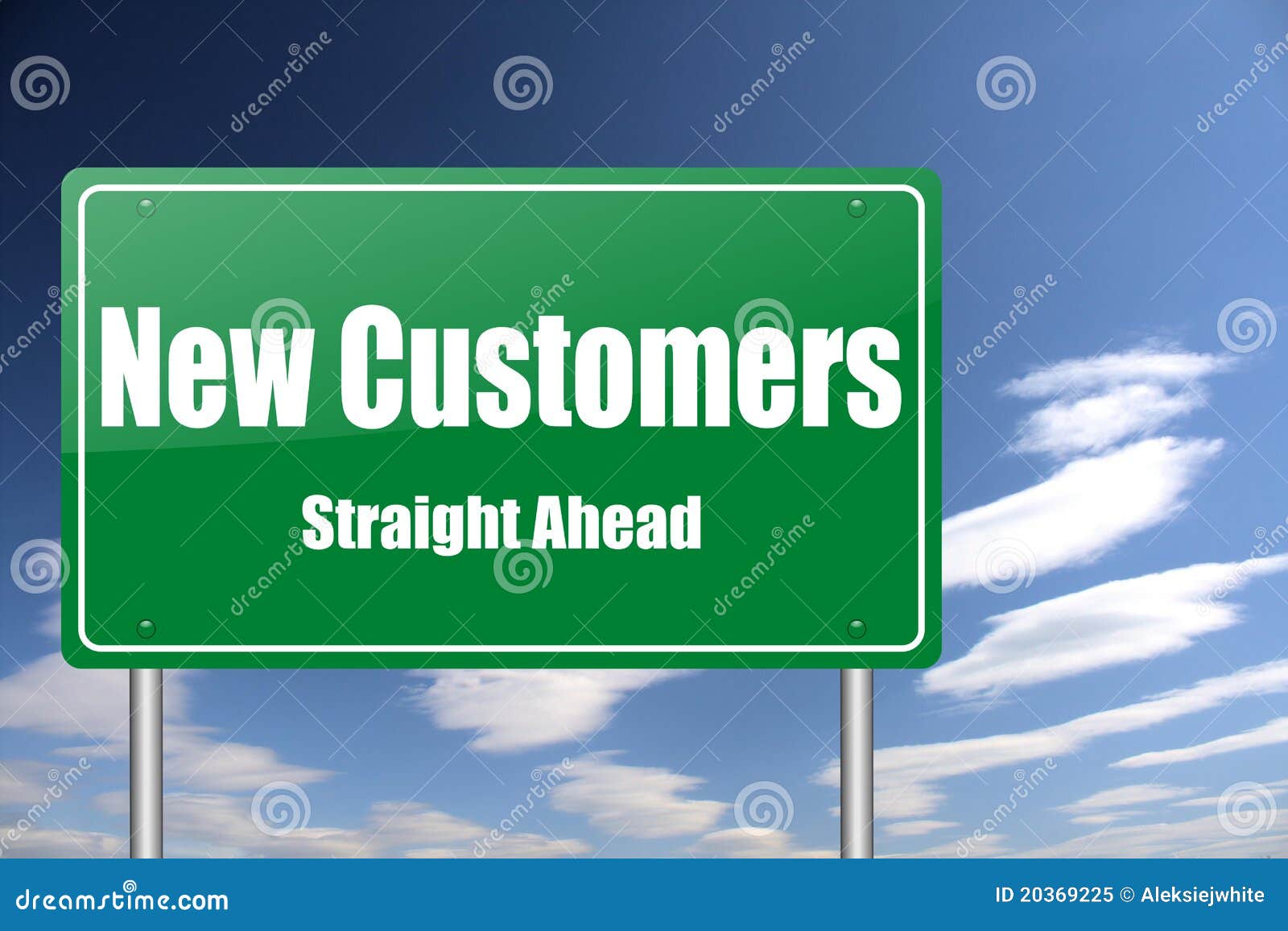 New customers traffic sign stock illustration. Illustration of note ...