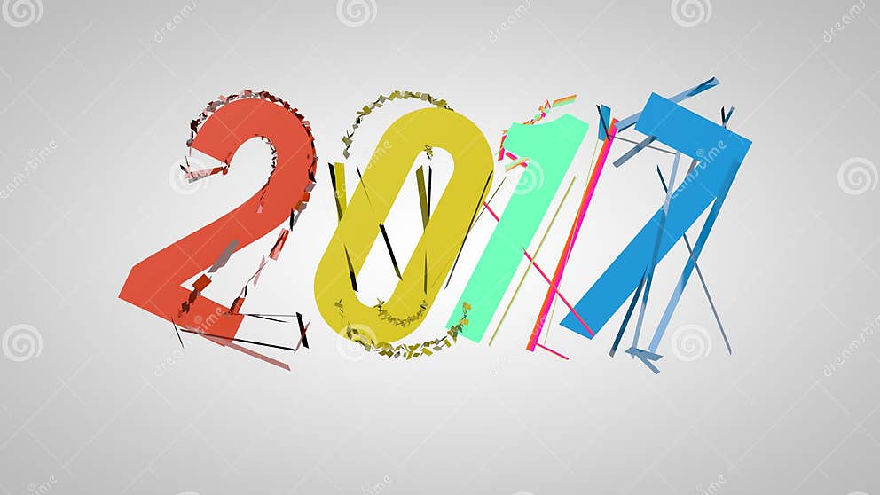 New 2D 2017 COLORED Numbers Stock Illustration - Illustration of ...