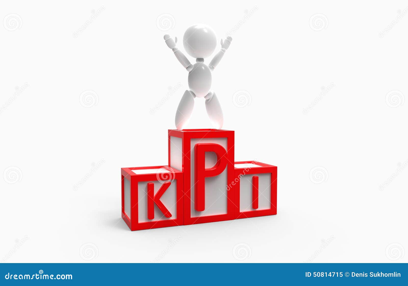 New 3D People - Key Performance Indicators(KPI) Stock Illustration ...