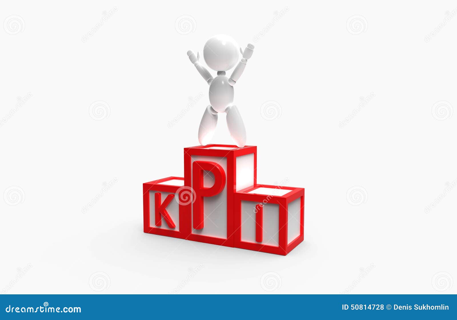 New 3d People Key Performance Indicators Kpi Stock Illustration