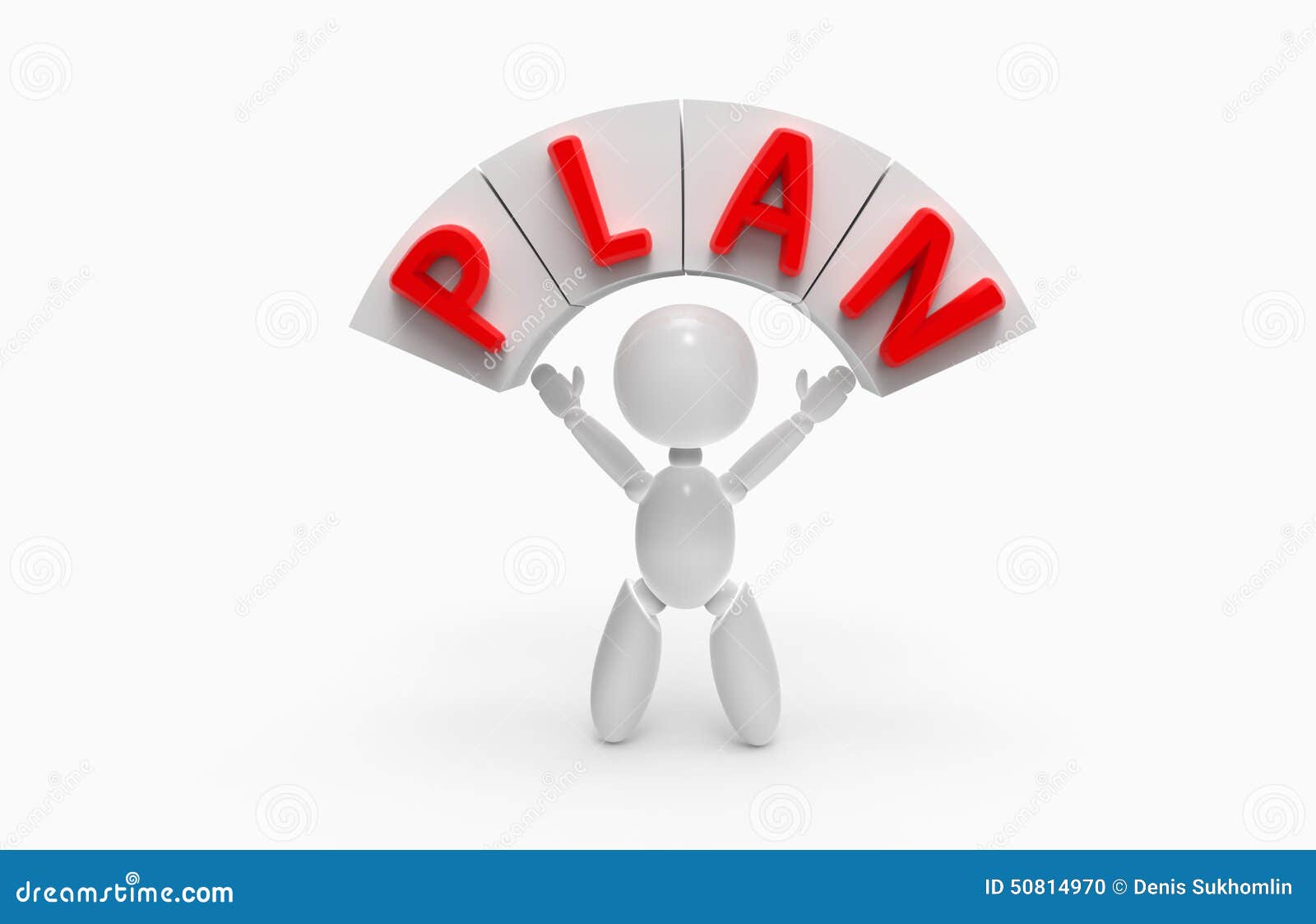 New 3D people - plan stock illustration. Illustration of teamwork ...