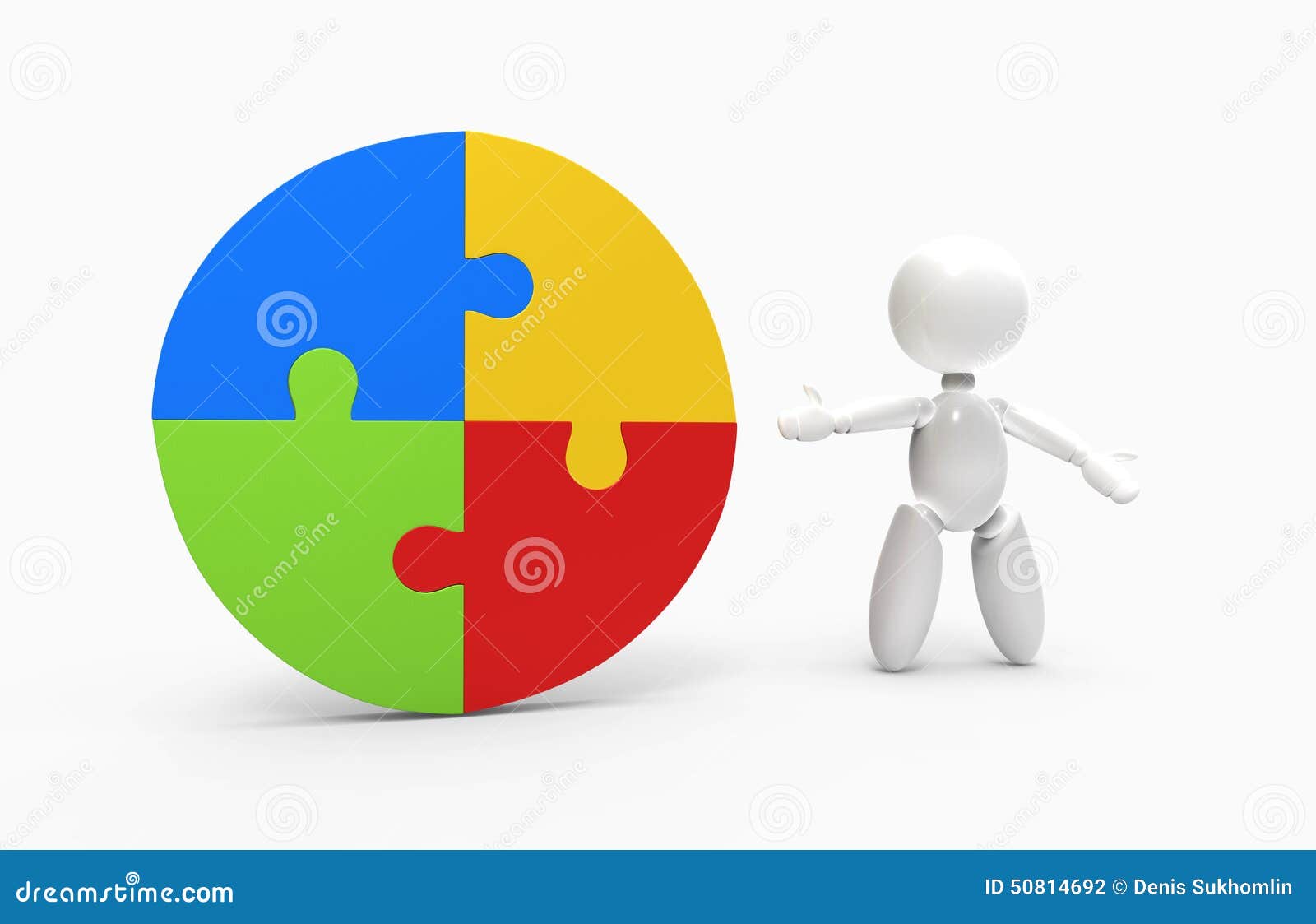 New 3D people - puzzle stock illustration. Illustration of concept ...