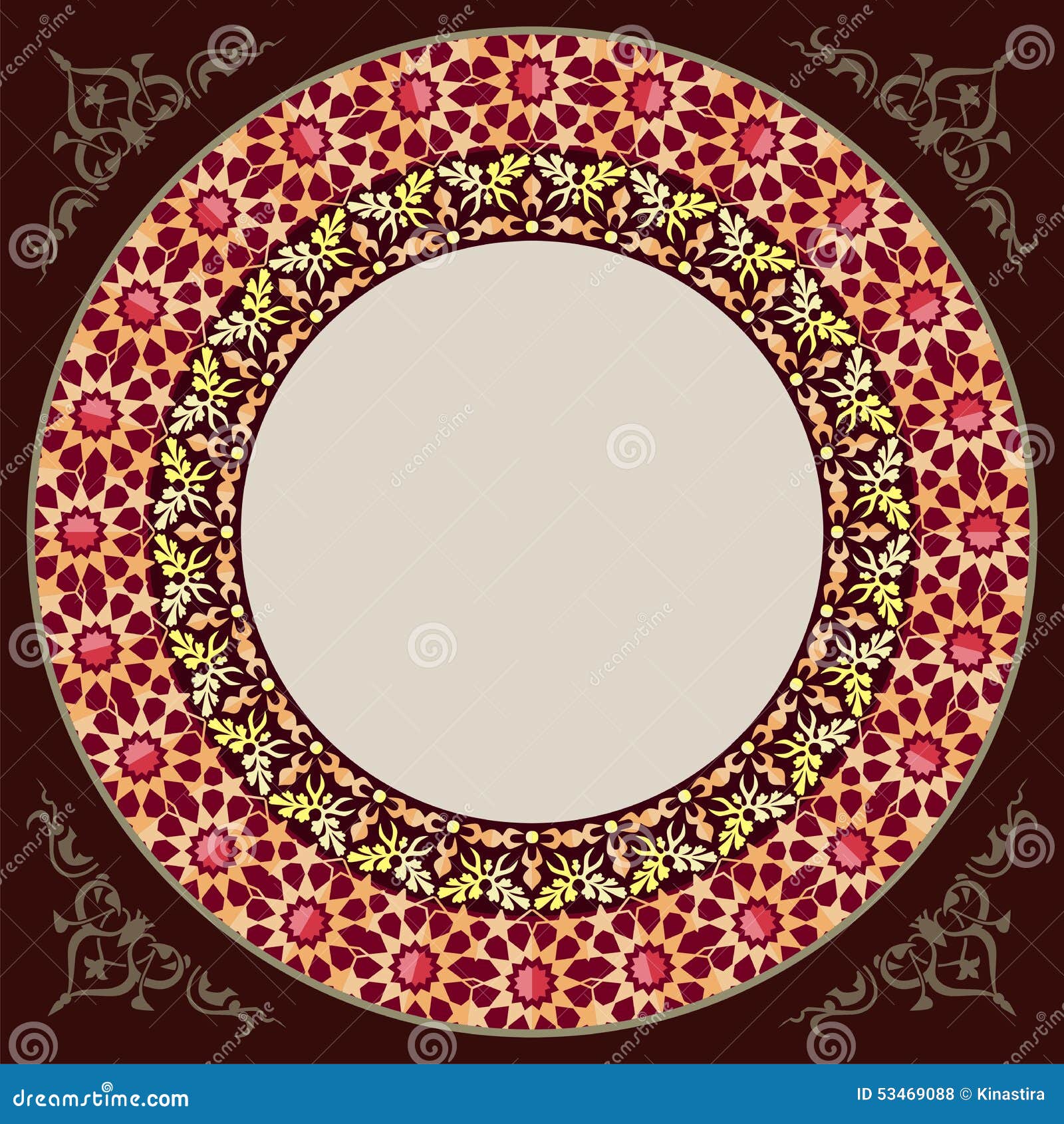 New Decoratif Islamic Circular Design 11 Stock Vector - Illustration of ...