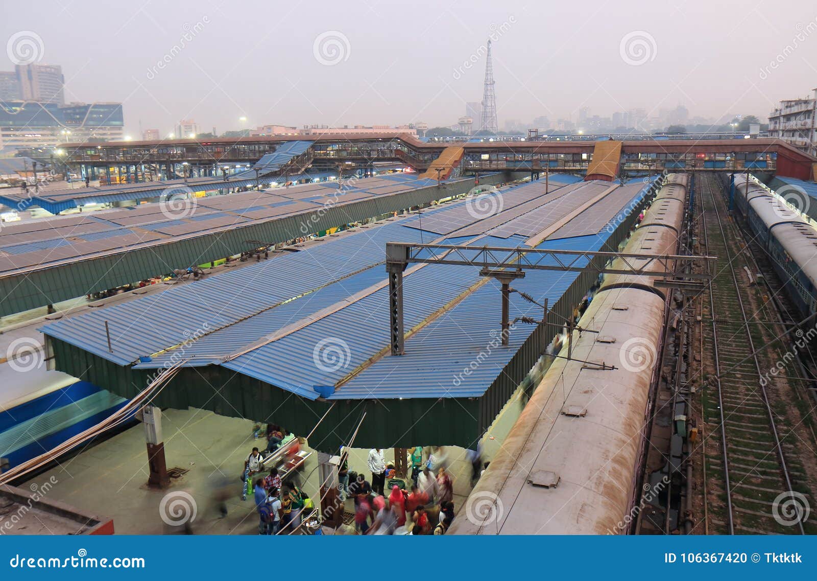 New Delhi Train Station India Stock Photo - Image of railway, lifestyle ...