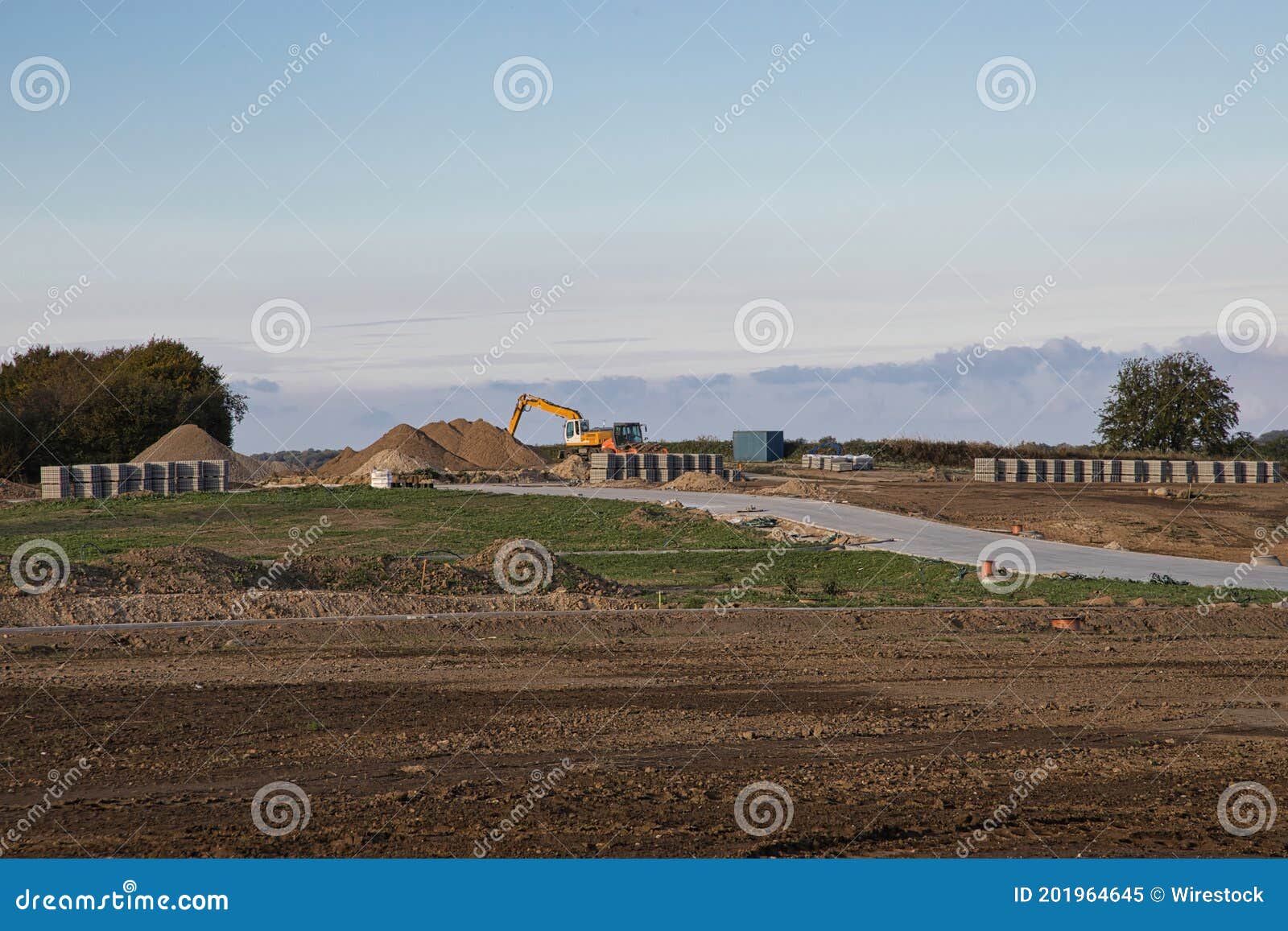 New Development Area Under Construction in Background Construction ...