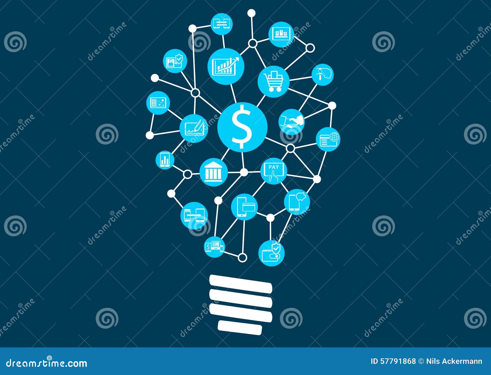 New Digital Technology within Financial Services Business. Stock Vector ...