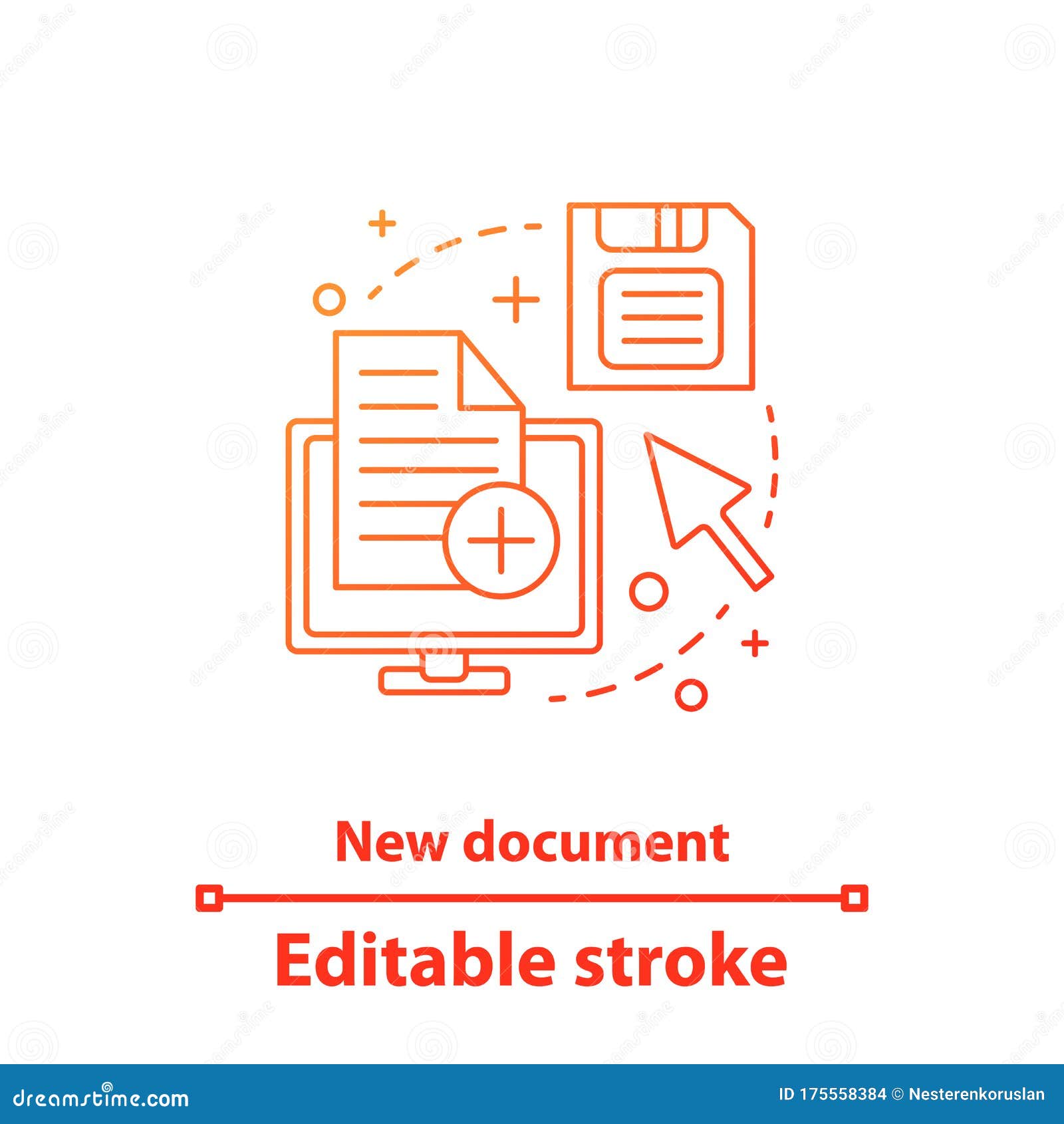 New document concept icon stock vector. Illustration of isolated ...