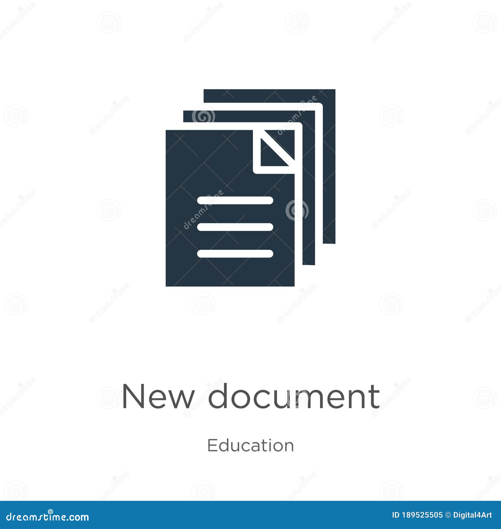 New Document Icon Vector. Trendy Flat New Document Icon from Education ...
