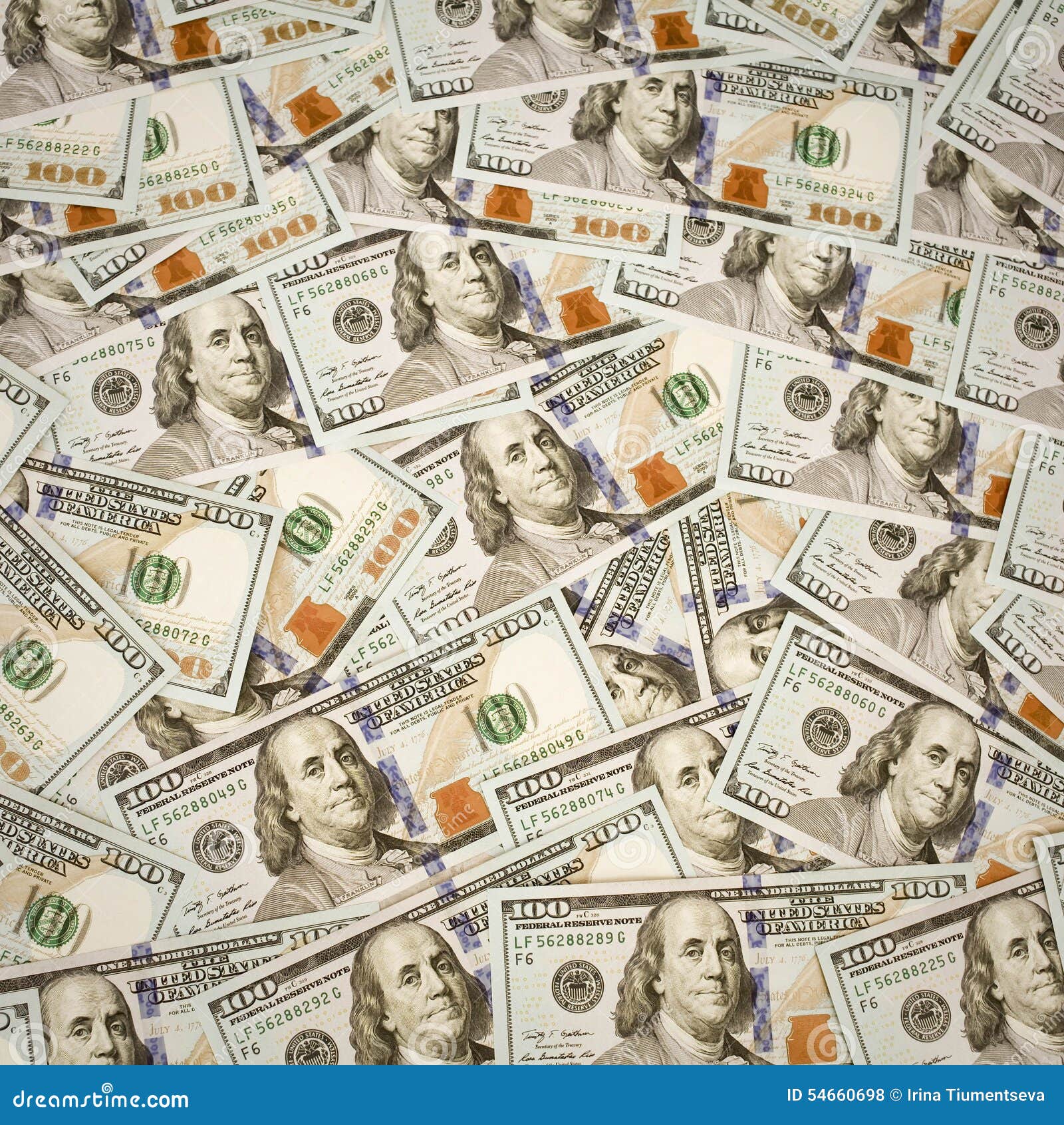 New 100 Dollar Bill Background. Stock Photo - Image of franklin ...
