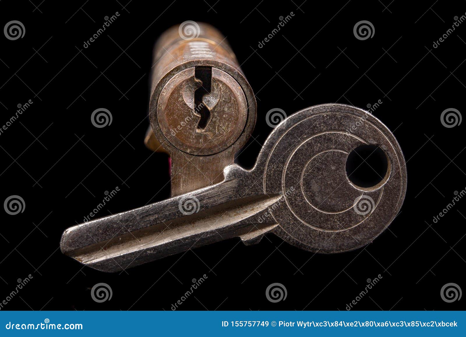 A New Door Lock on a Dark Background. a Patent and Keys To Secure the ...