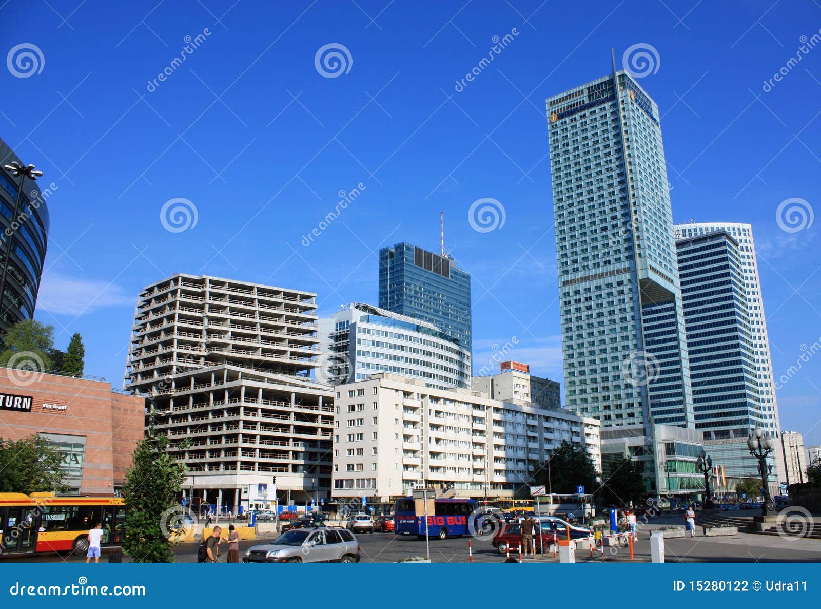 New downtown of Warsaw editorial photography. Image of future - 15280122