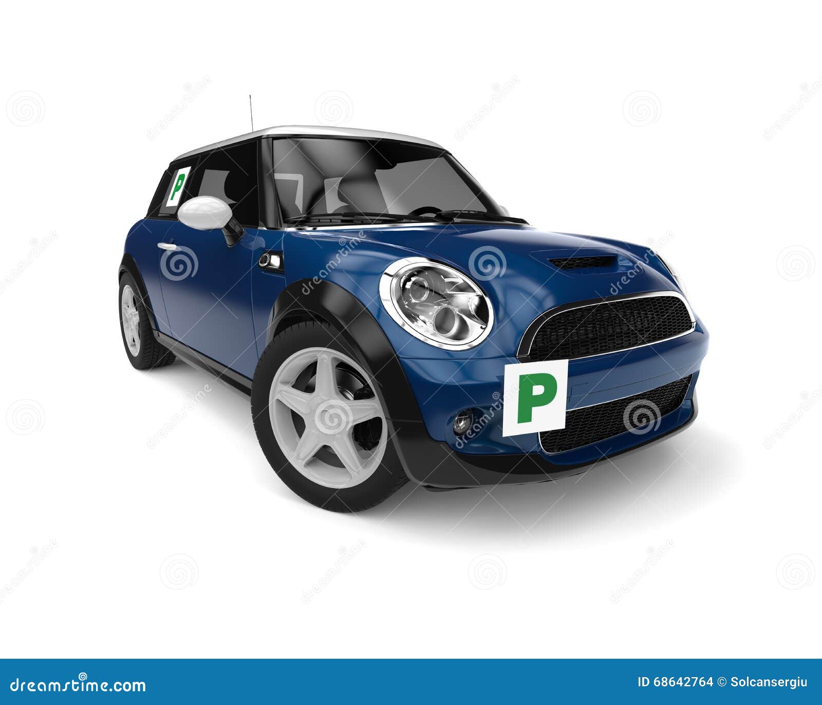New Driver Sign on a Car Concept Stock Illustration - Illustration of ...