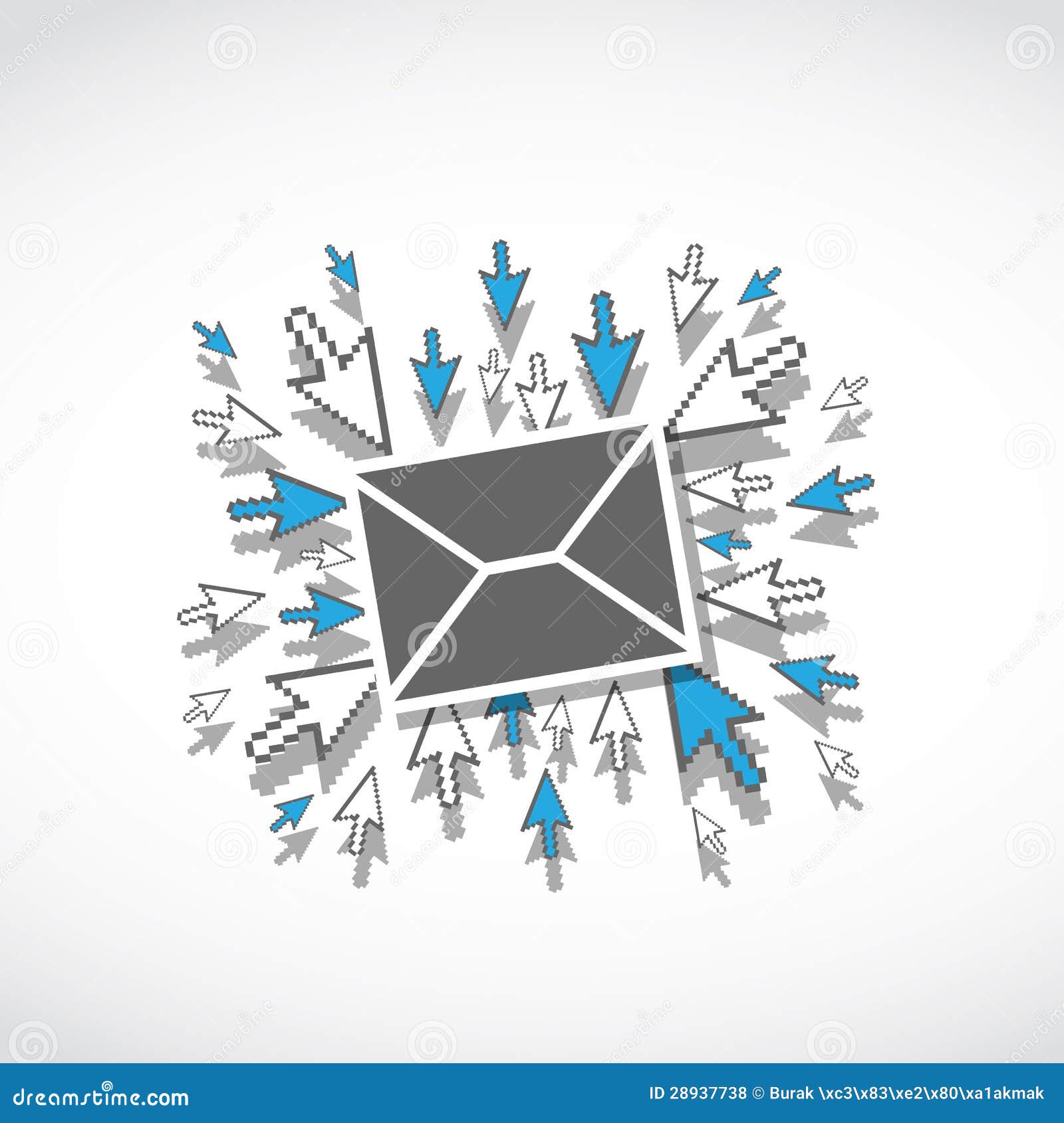 New e-mail message concept stock vector. Illustration of email - 28937738