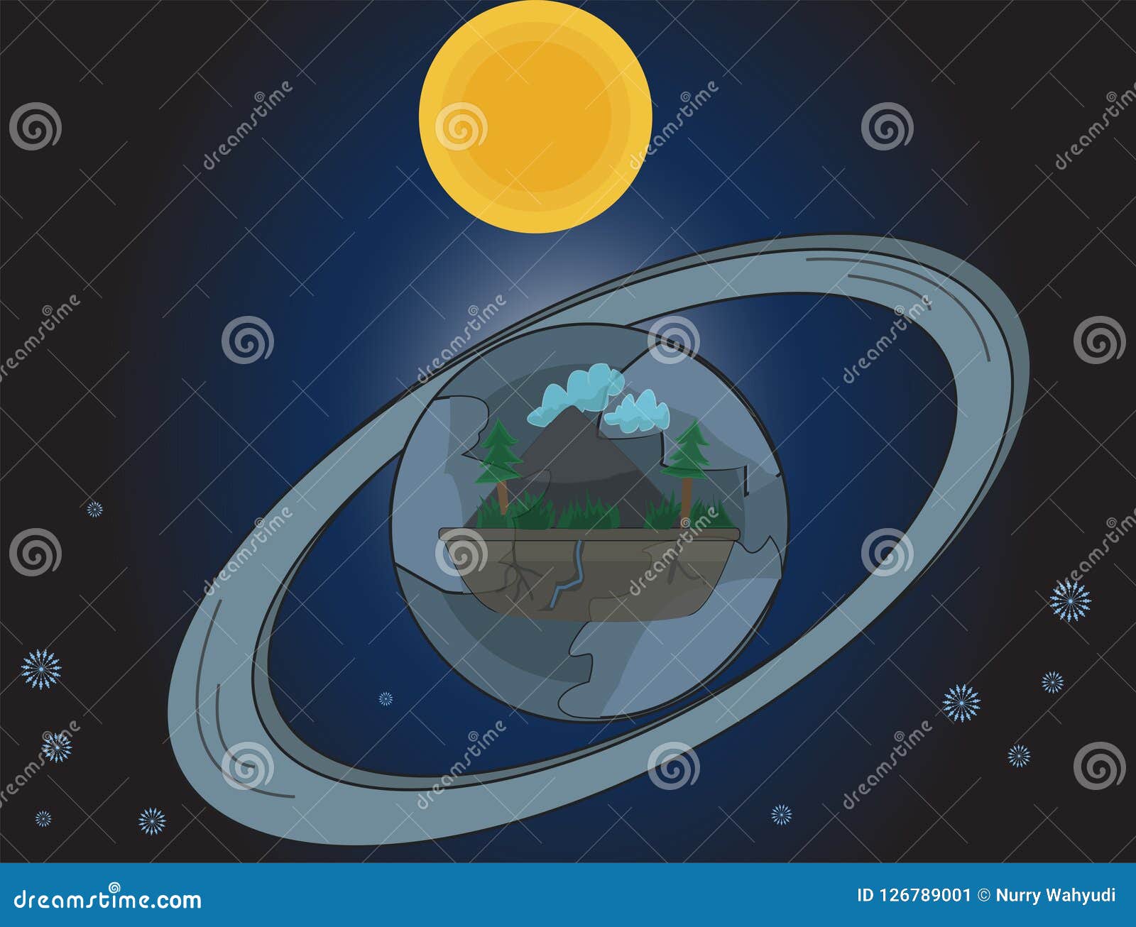 New earth stock vector. Illustration of doodle, abstract - 126789001