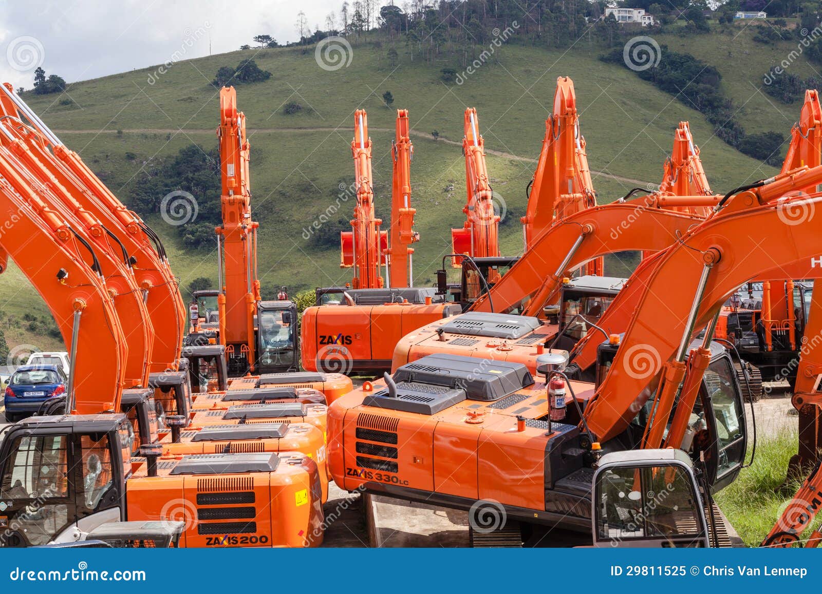 New Excavator Machines Construction Editorial Image - Image of ...