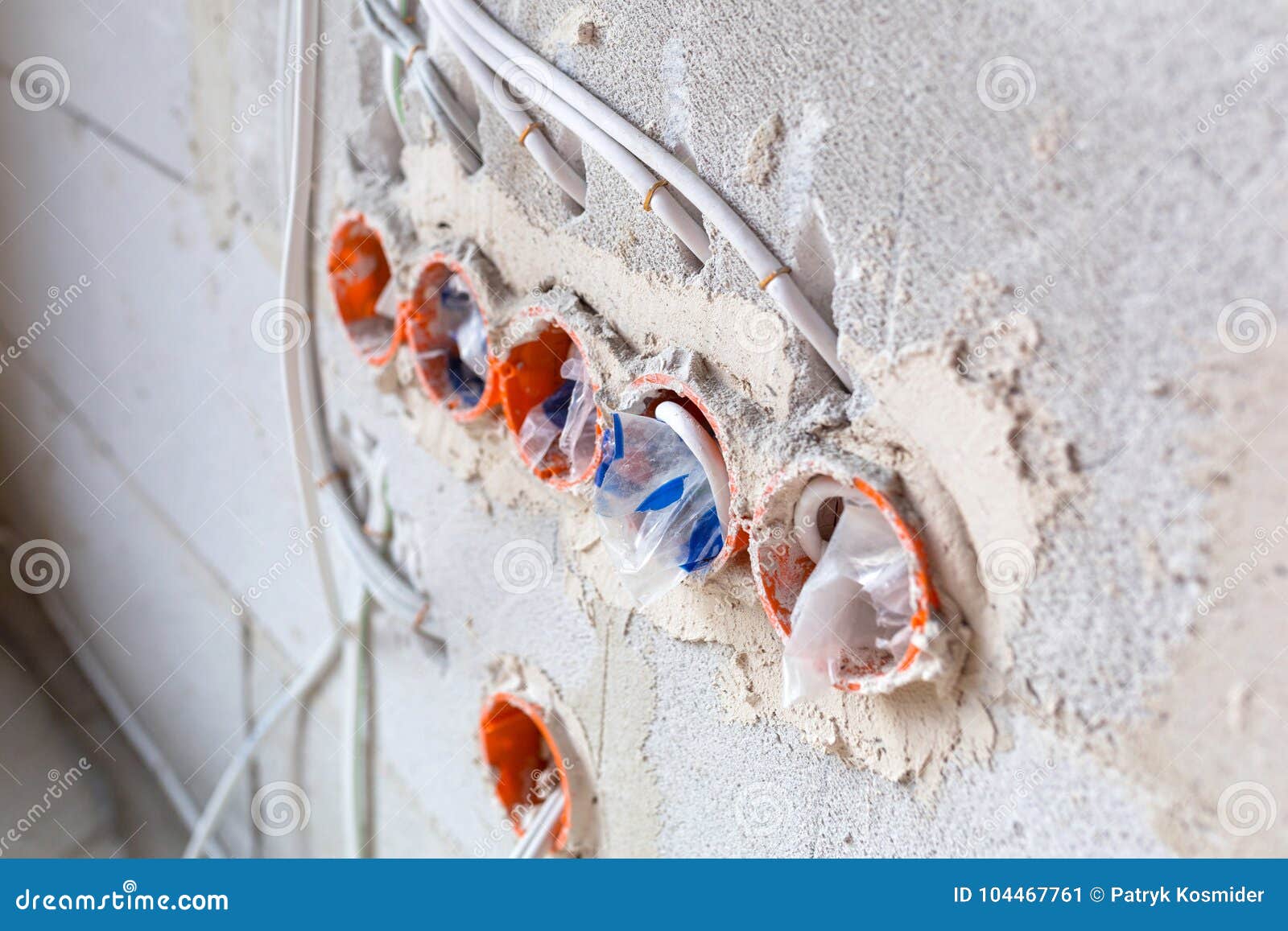 New Electrical Installation Stock Image - Image of boxes, insulation ...