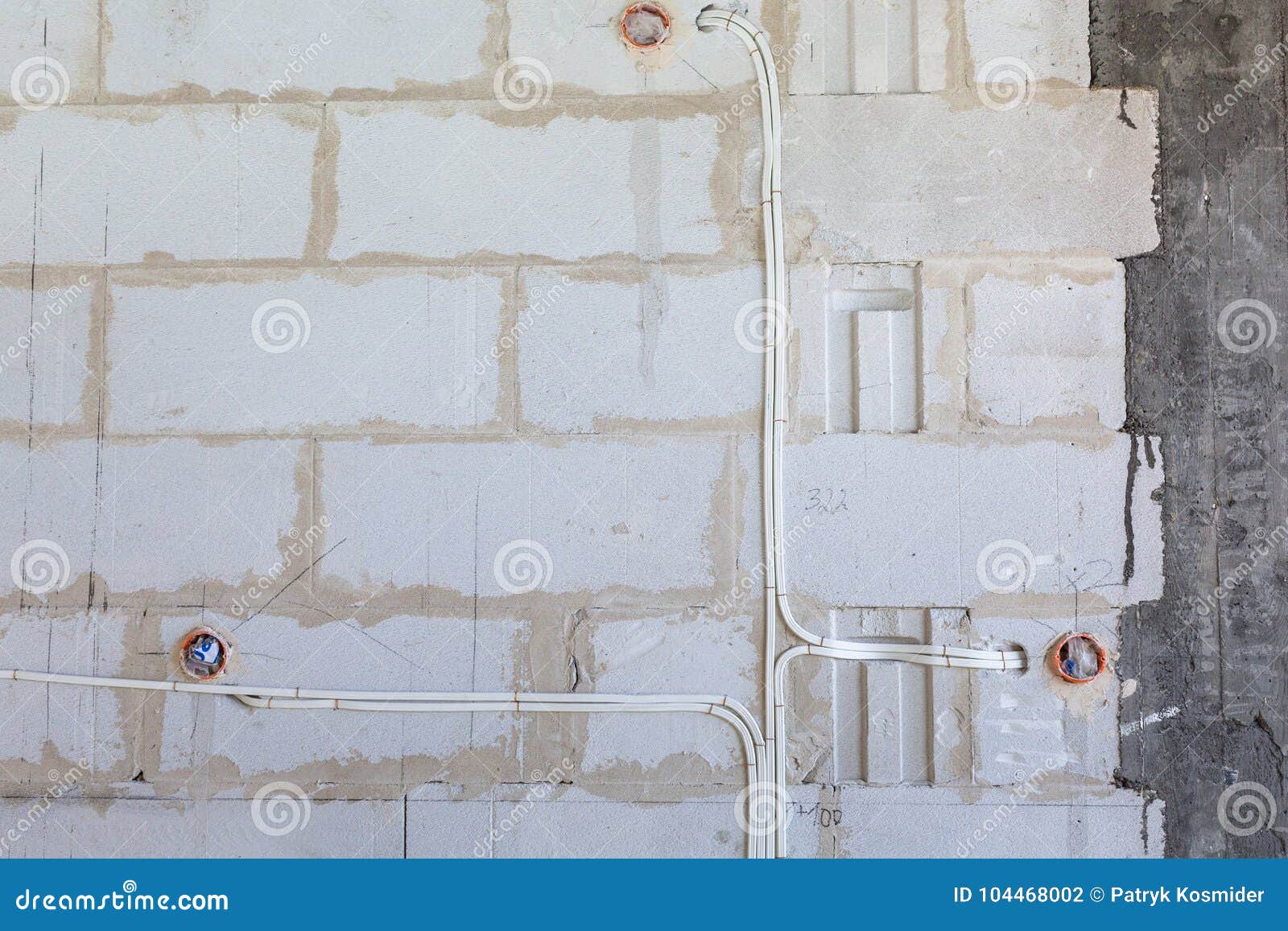 New Electrical Installation Stock Photo - Image of cement, materials ...
