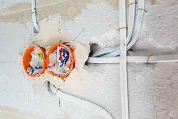 New Electrical Installation Stock Image - Image of install, hole: 104467791