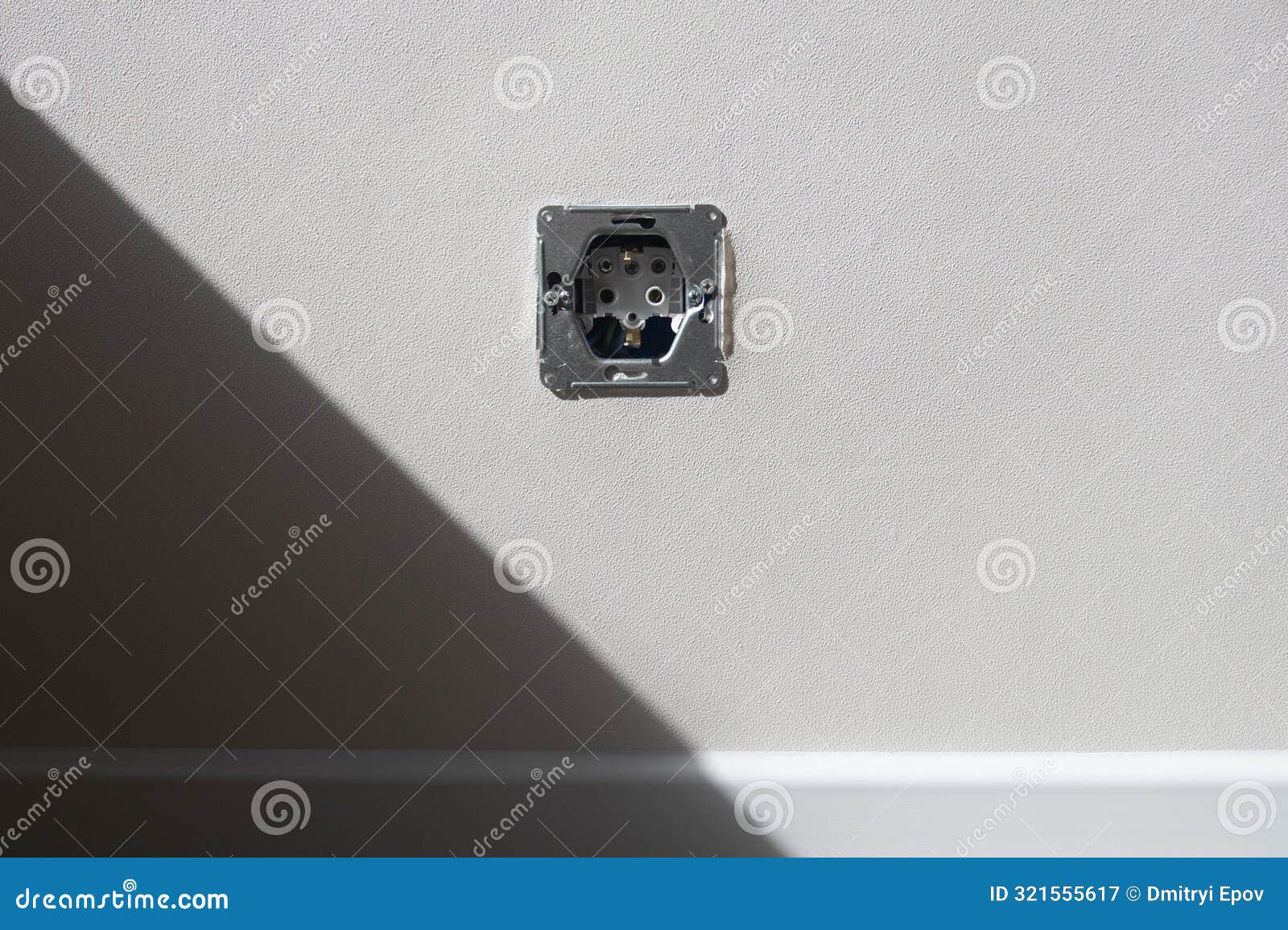 New Electrical Socket with Socket Box and Wires for Outlet or Switch ...