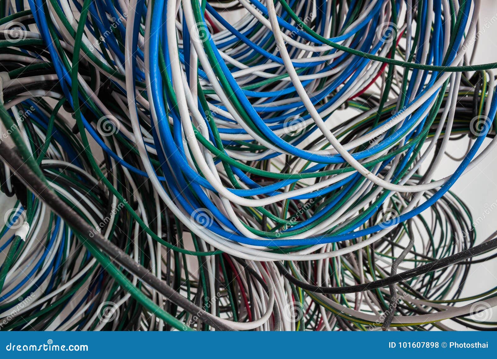 New Electrical Wiring Background. Stock Photo - Image of ceiling ...