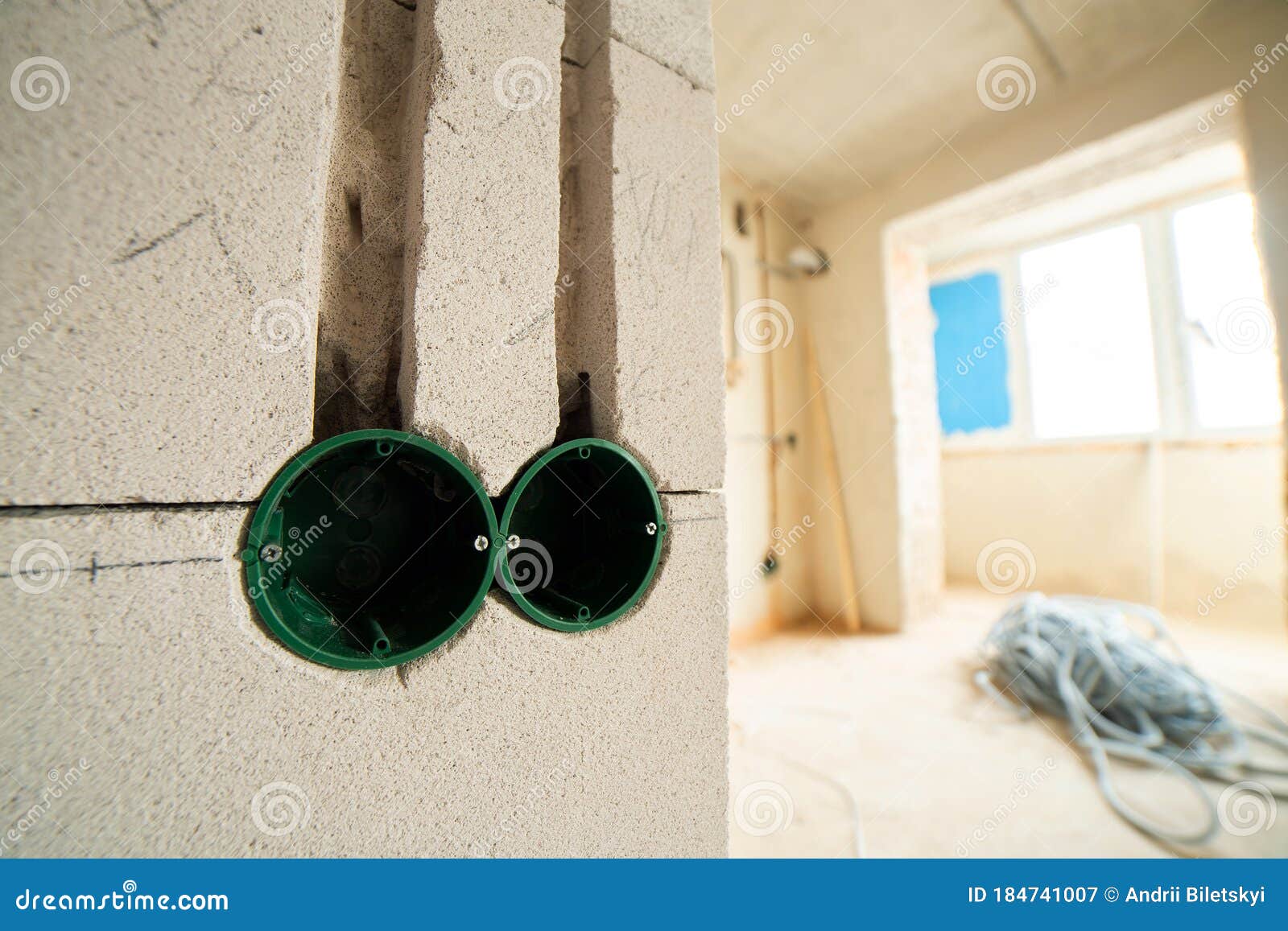 New Electrical Wiring Installation, Plastic Boxes for Electrical Cables ...