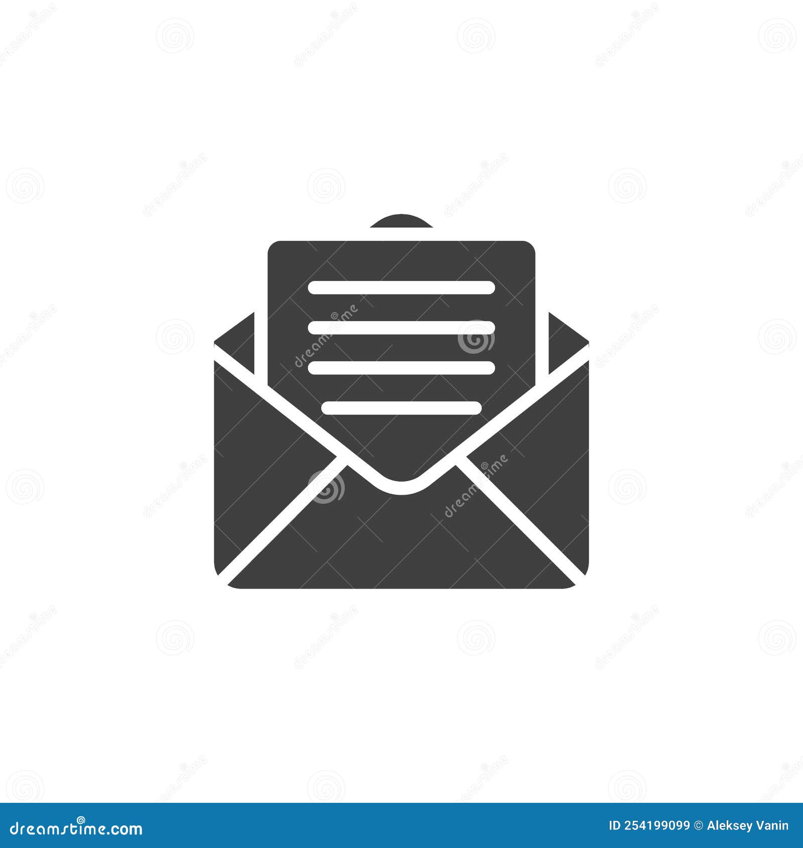New Email Message Vector Icon Stock Vector - Illustration of solid ...