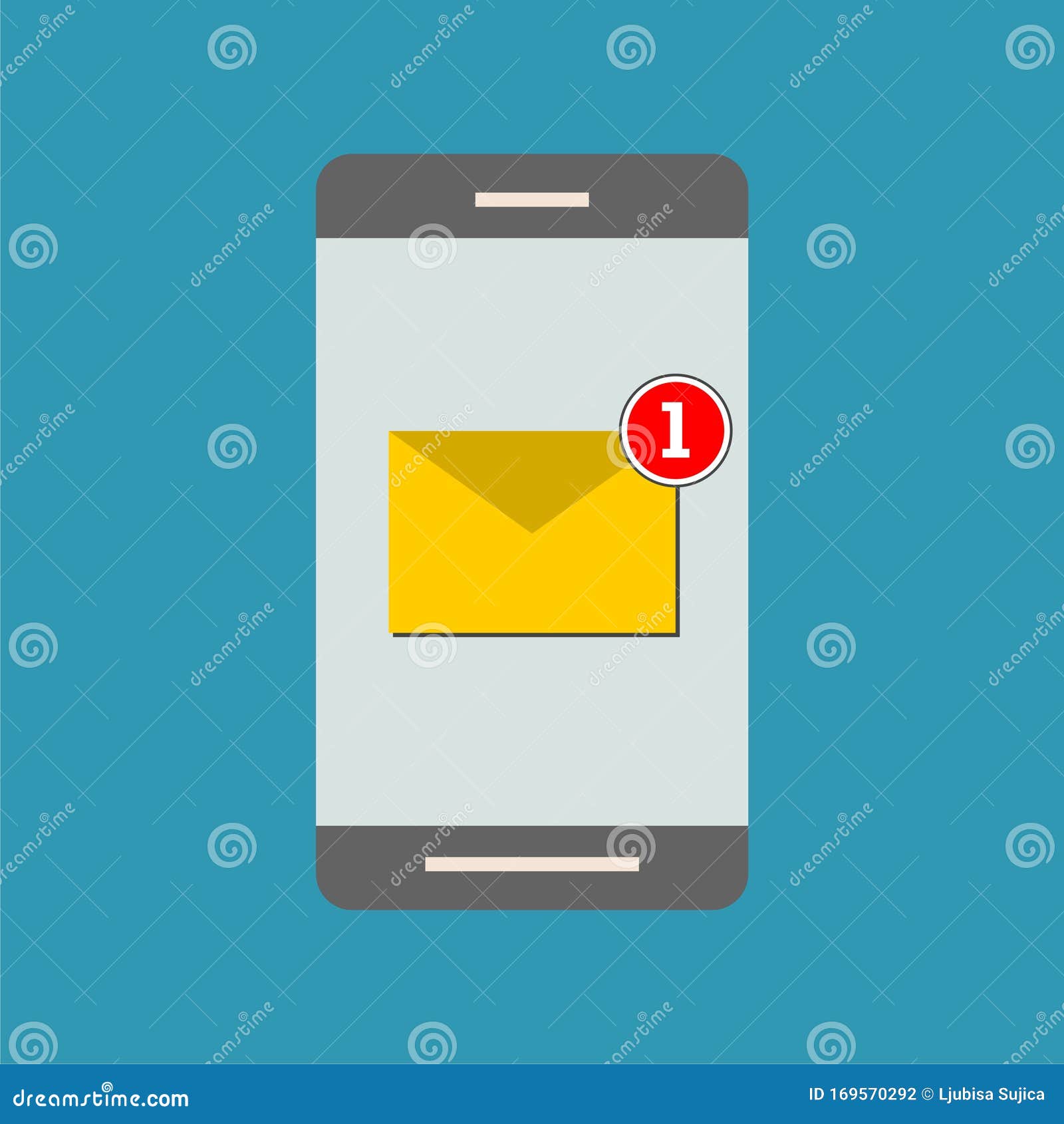 New email notification stock vector. Illustration of modern - 169570292