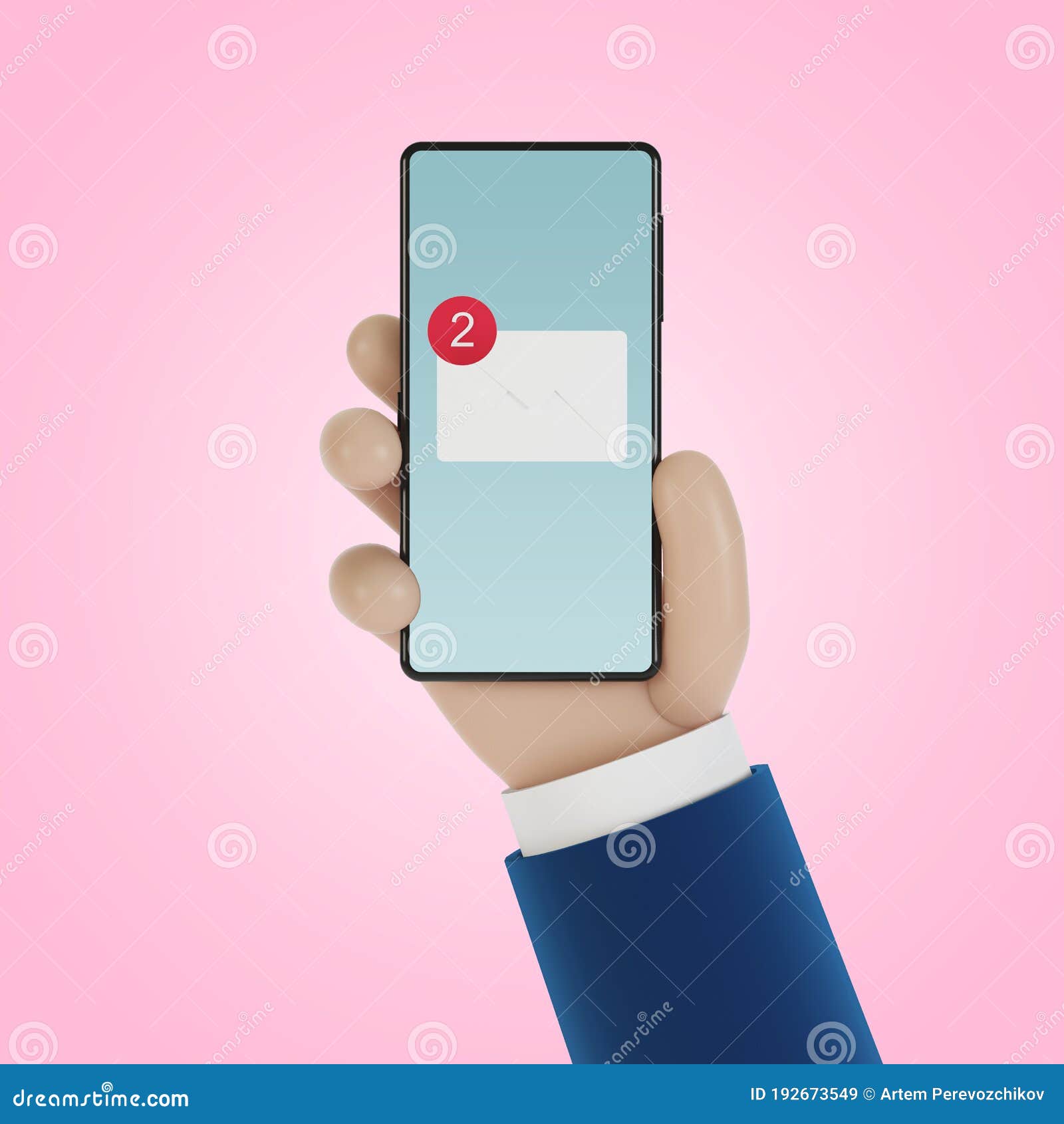 New Email Notifications on Smartphone. Stock Illustration ...