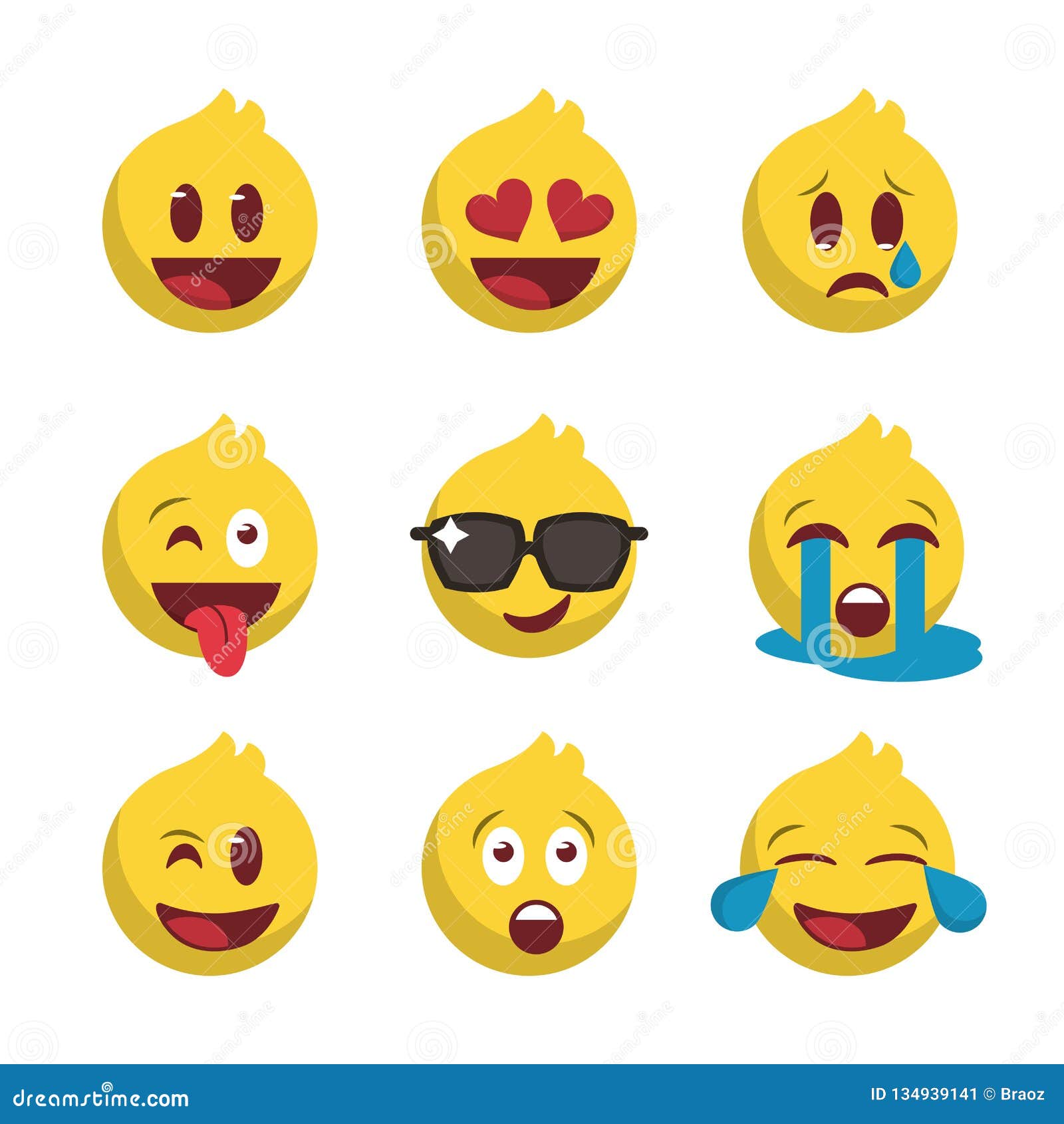 New emoji icon set stock illustration. Illustration of icons - 134939141