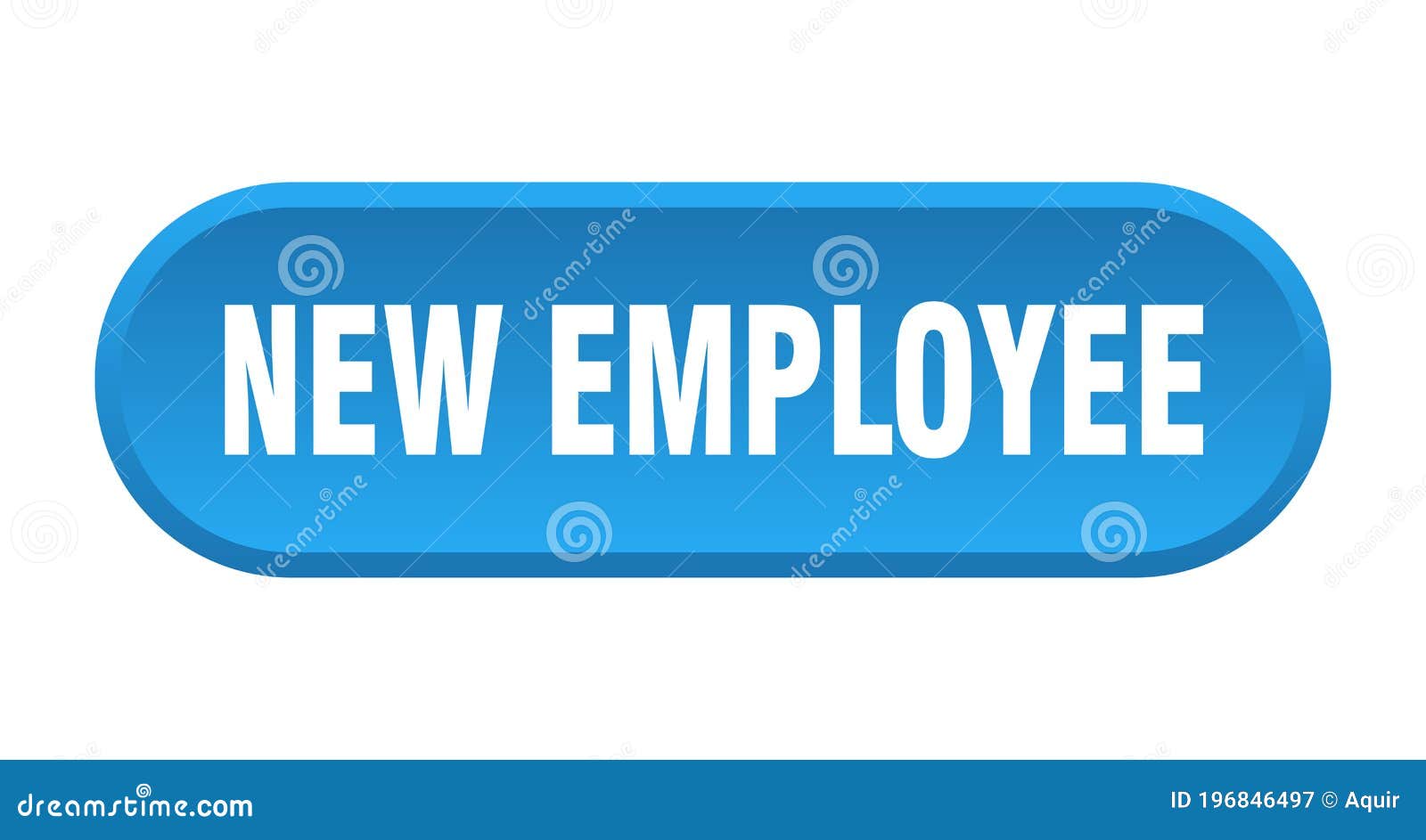 New Employee Button. Rounded Sign on White Background Stock Vector ...