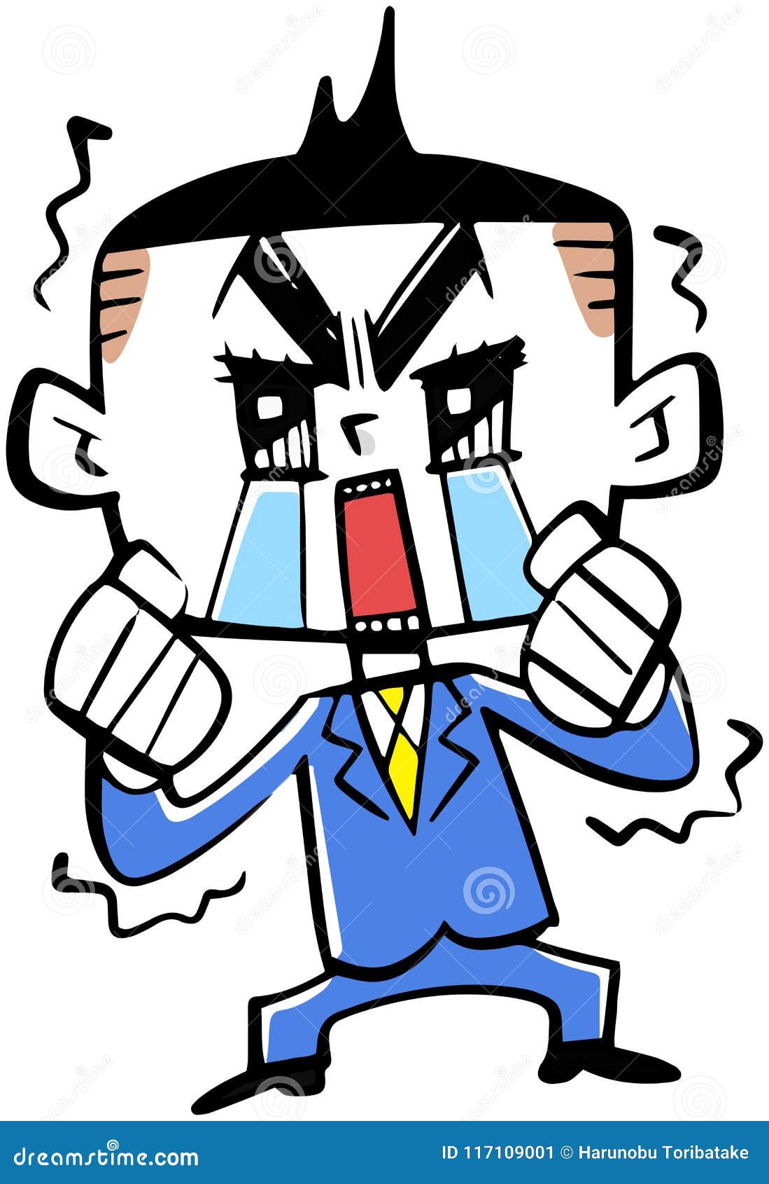 New employee crying stock vector. Illustration of person - 117109001