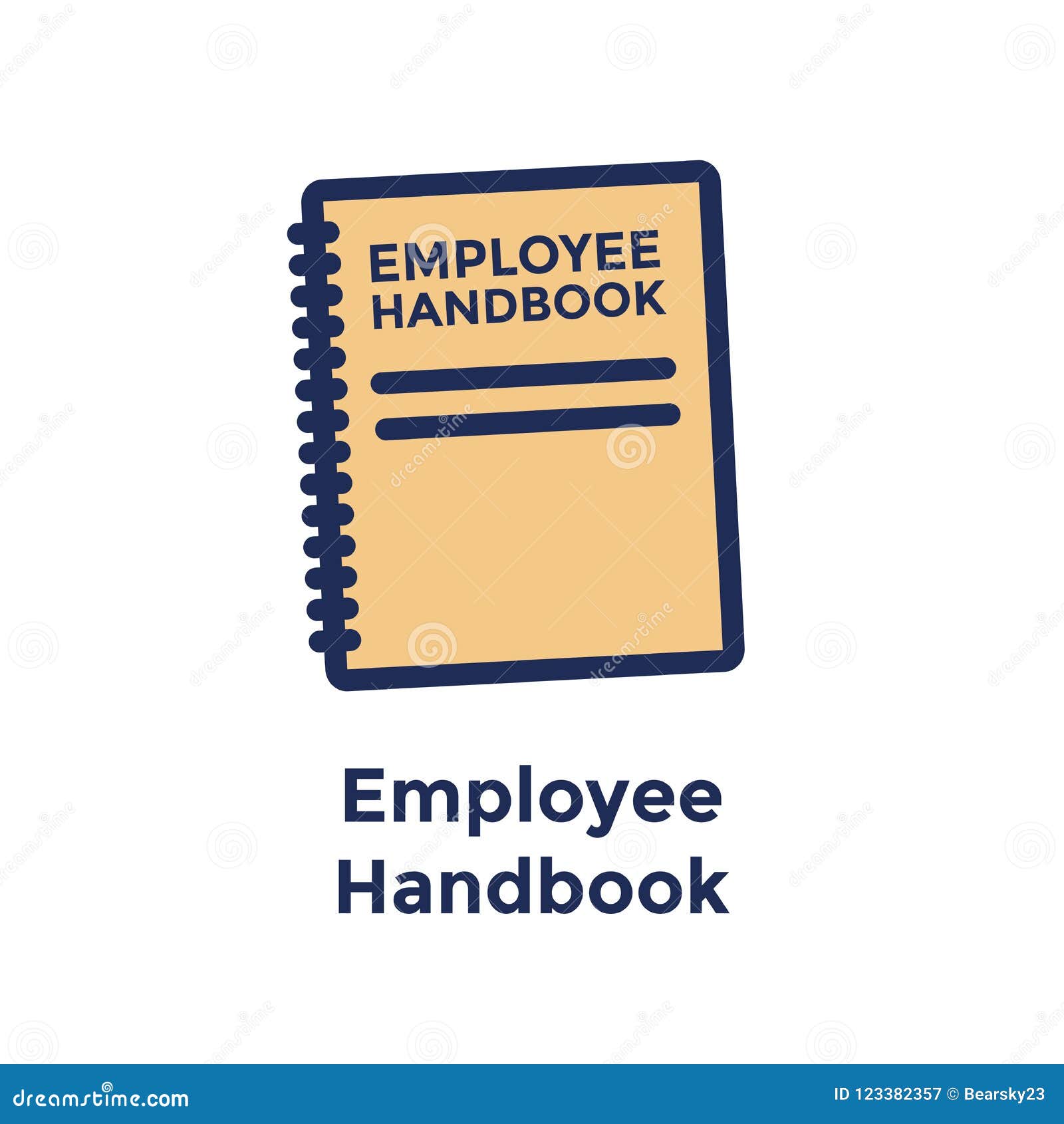 New Employee Hiring Process Icon - Employee Handbook Stock Vector ...