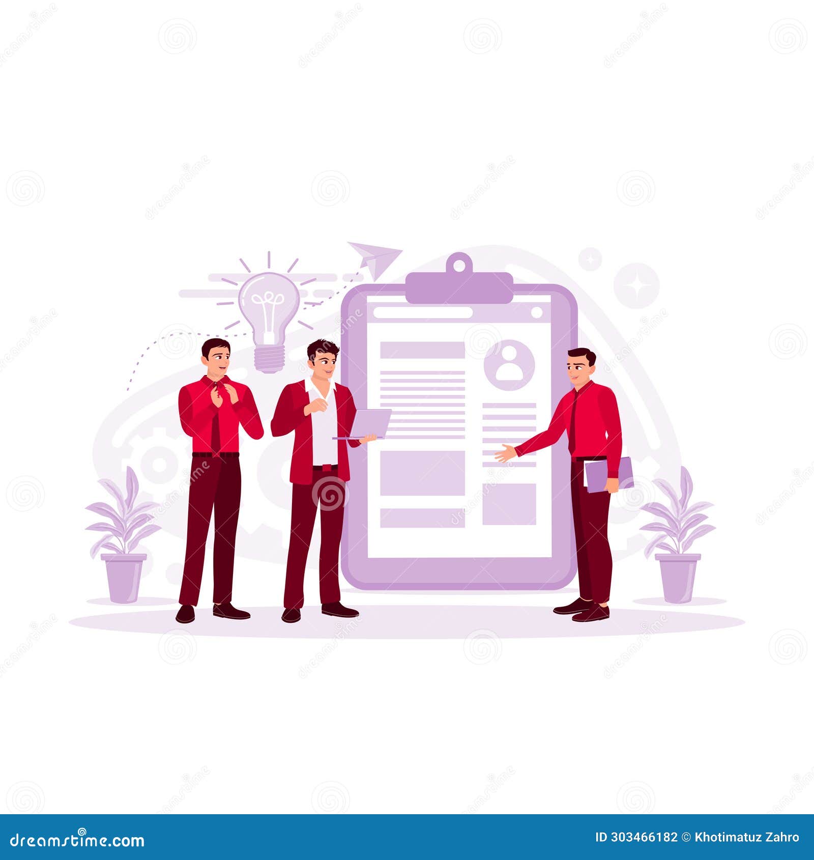 A New Employee Introduces Himself To His Boss. Presentation of Work and ...