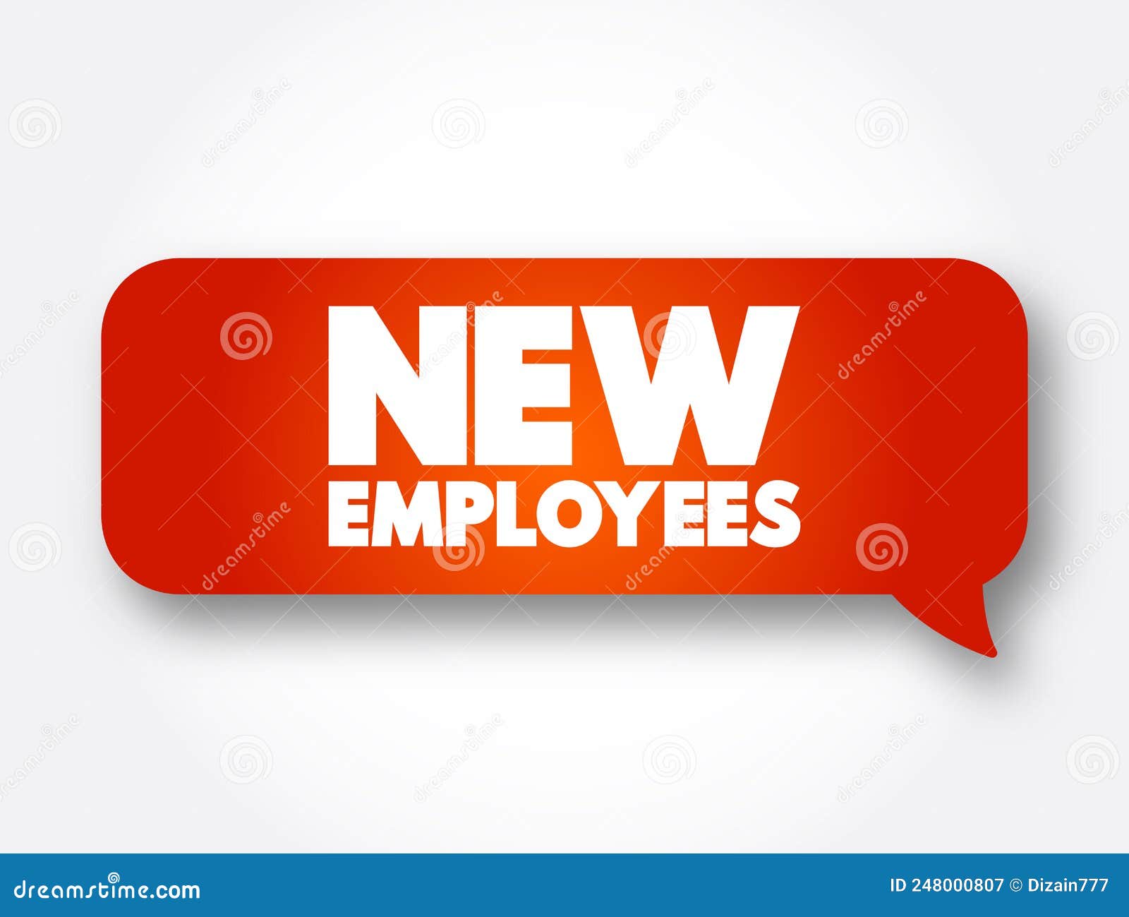 New Employees Text Message Bubble, Concept Background Stock ...